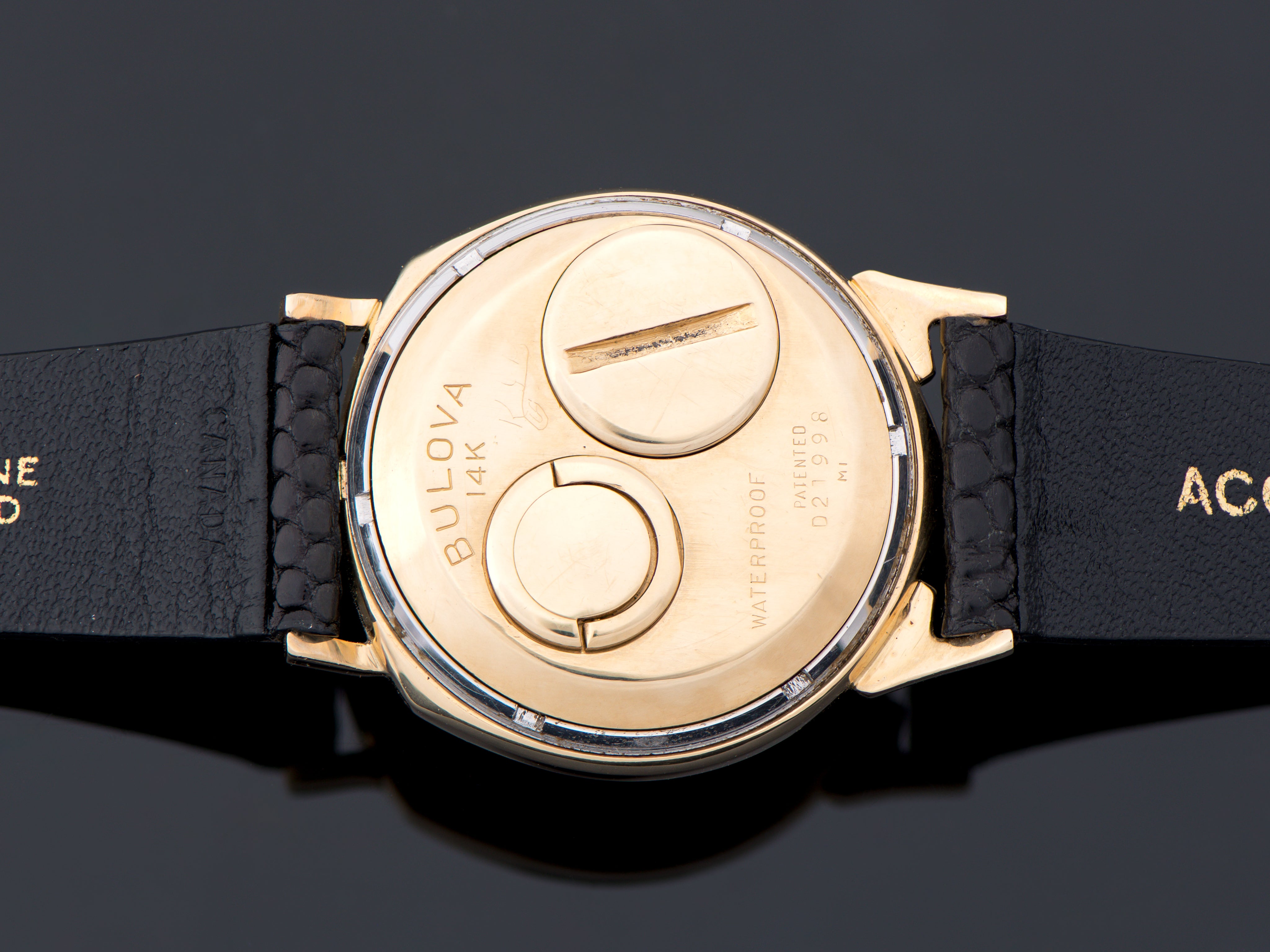 Bulova Accutron Alpha Spaceview 14K Yellow Gold Watch