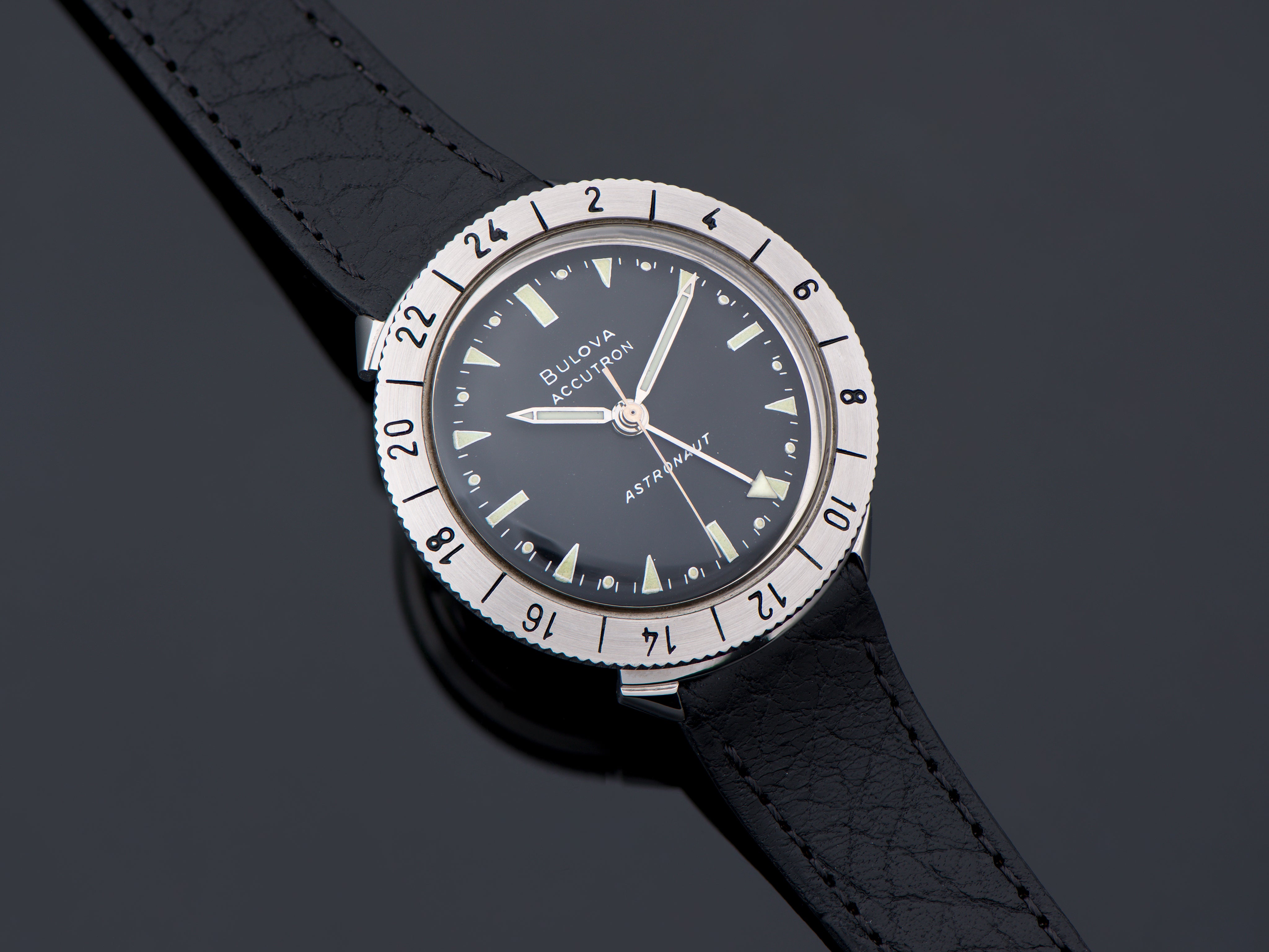 Bulova Accutron Astronaut Original Black Dial Stainless Steel Watch