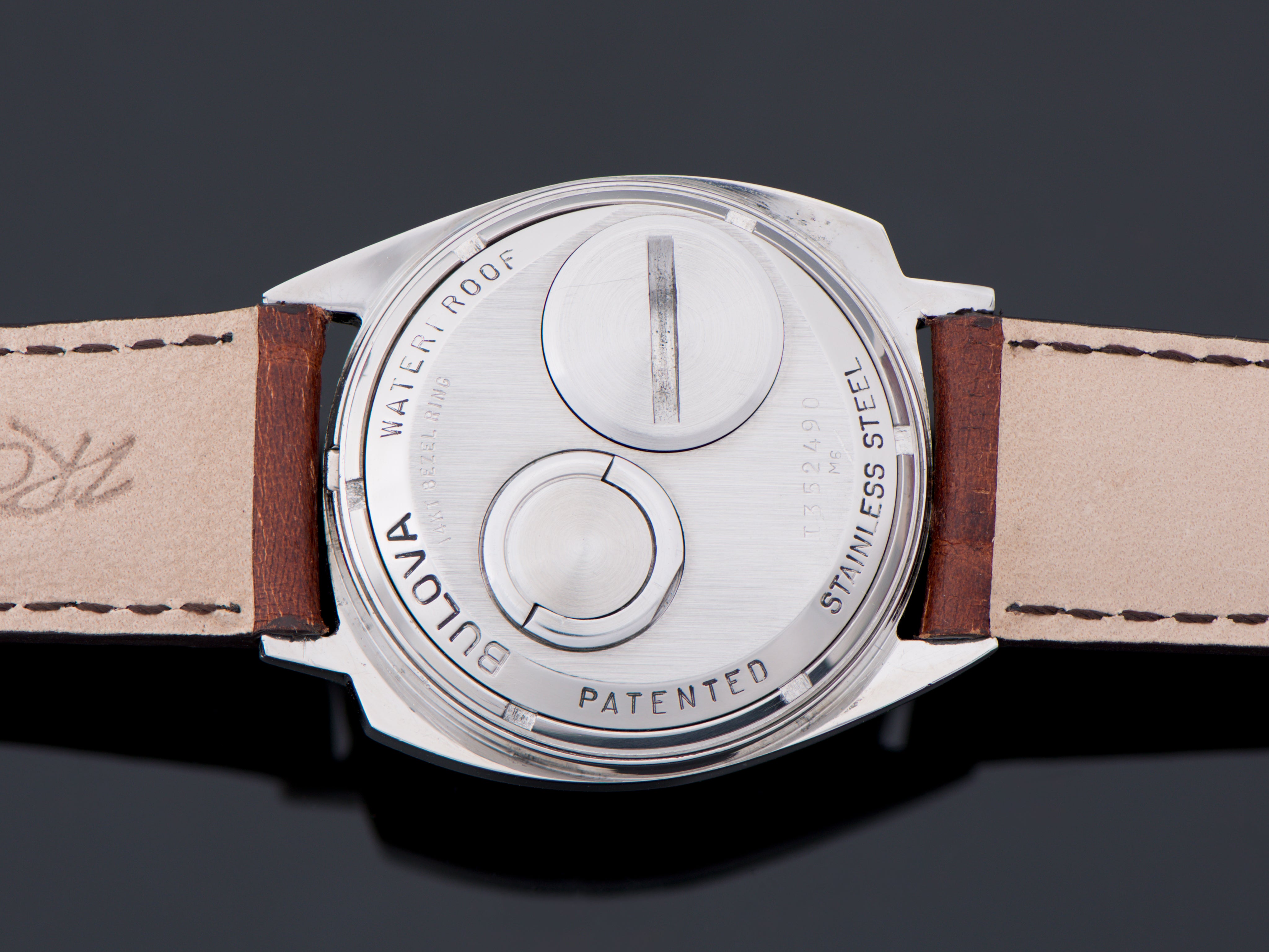 Bulova Accutron "Floppy Football" Watch With 14K Bezel Ring