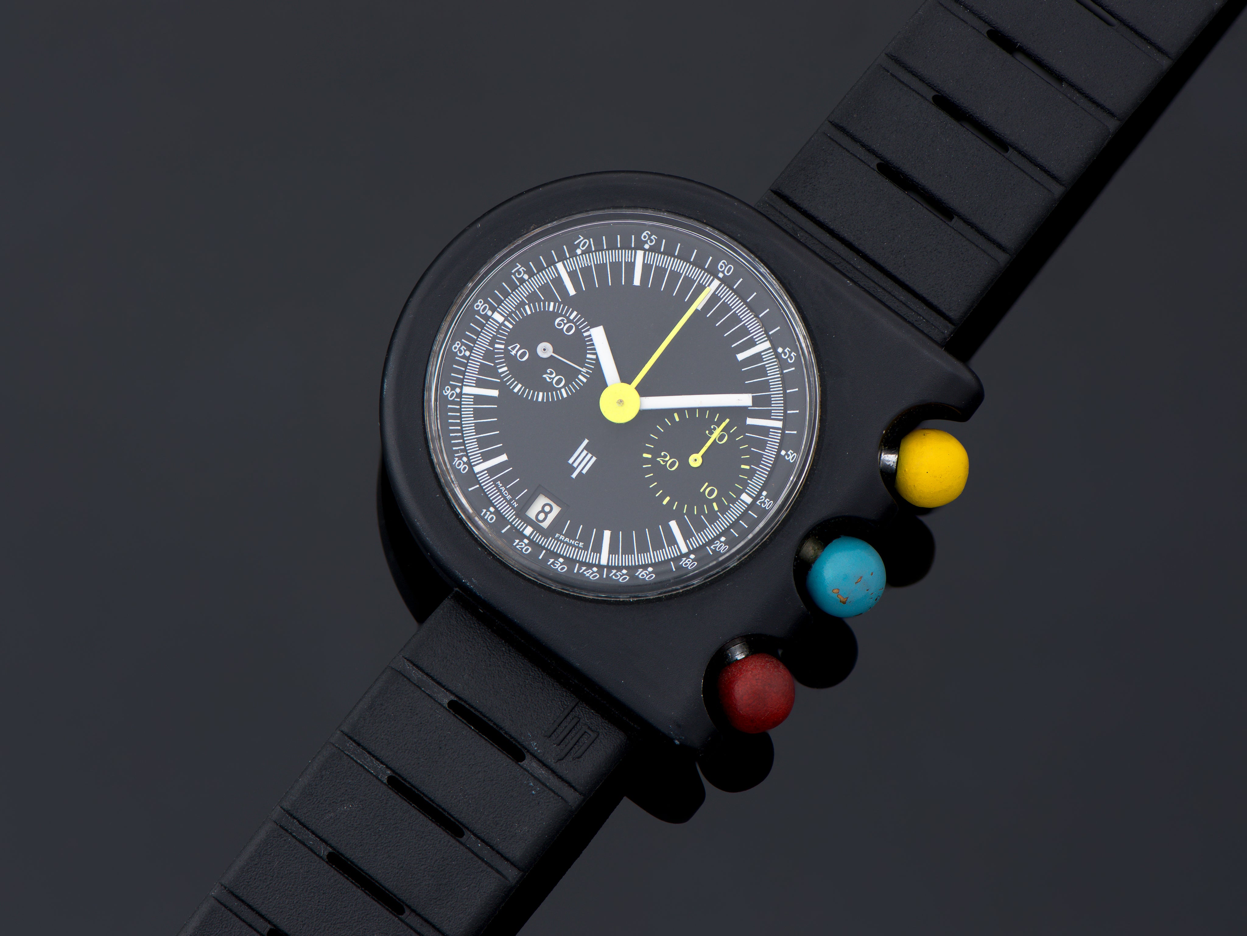 LIP Mach 2000 Dark Master Chronograph Roger Tallon Designed Watch