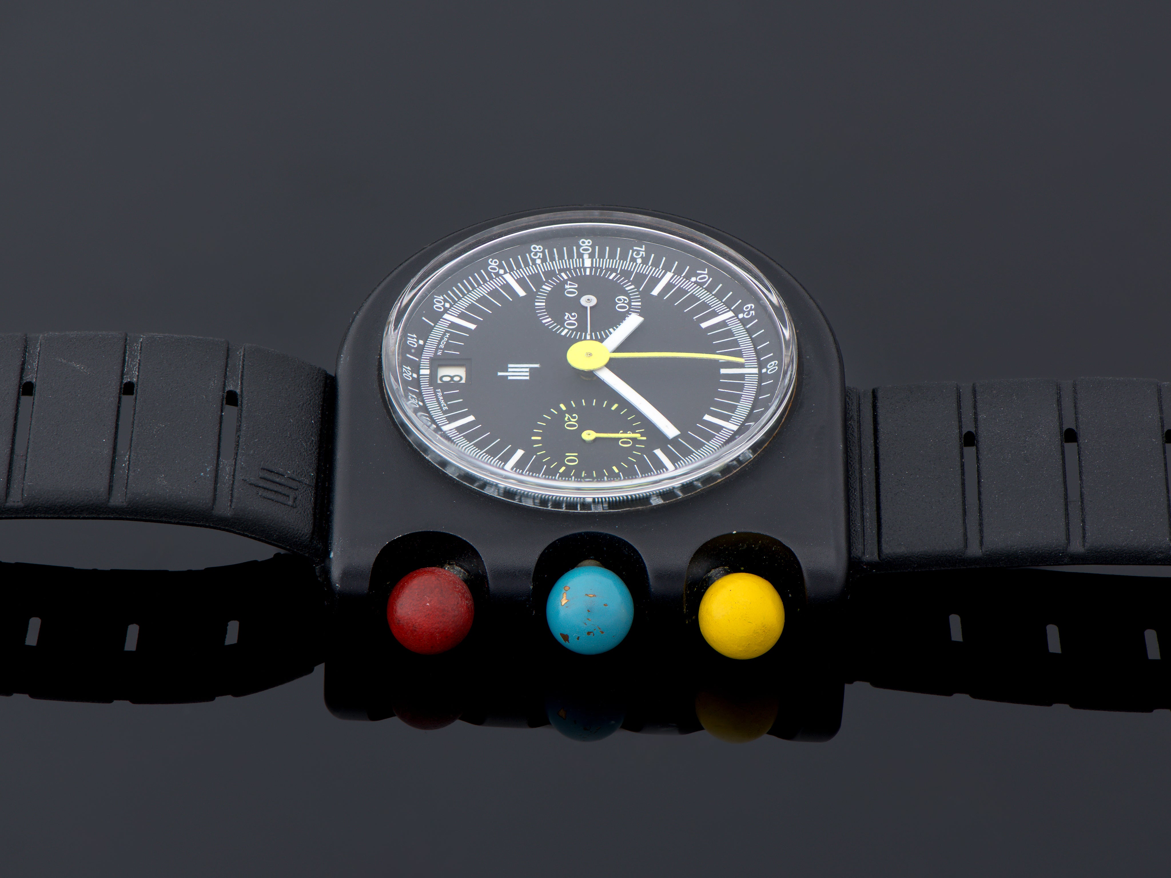 LIP Mach 2000 Dark Master Chronograph Roger Tallon Designed Watch