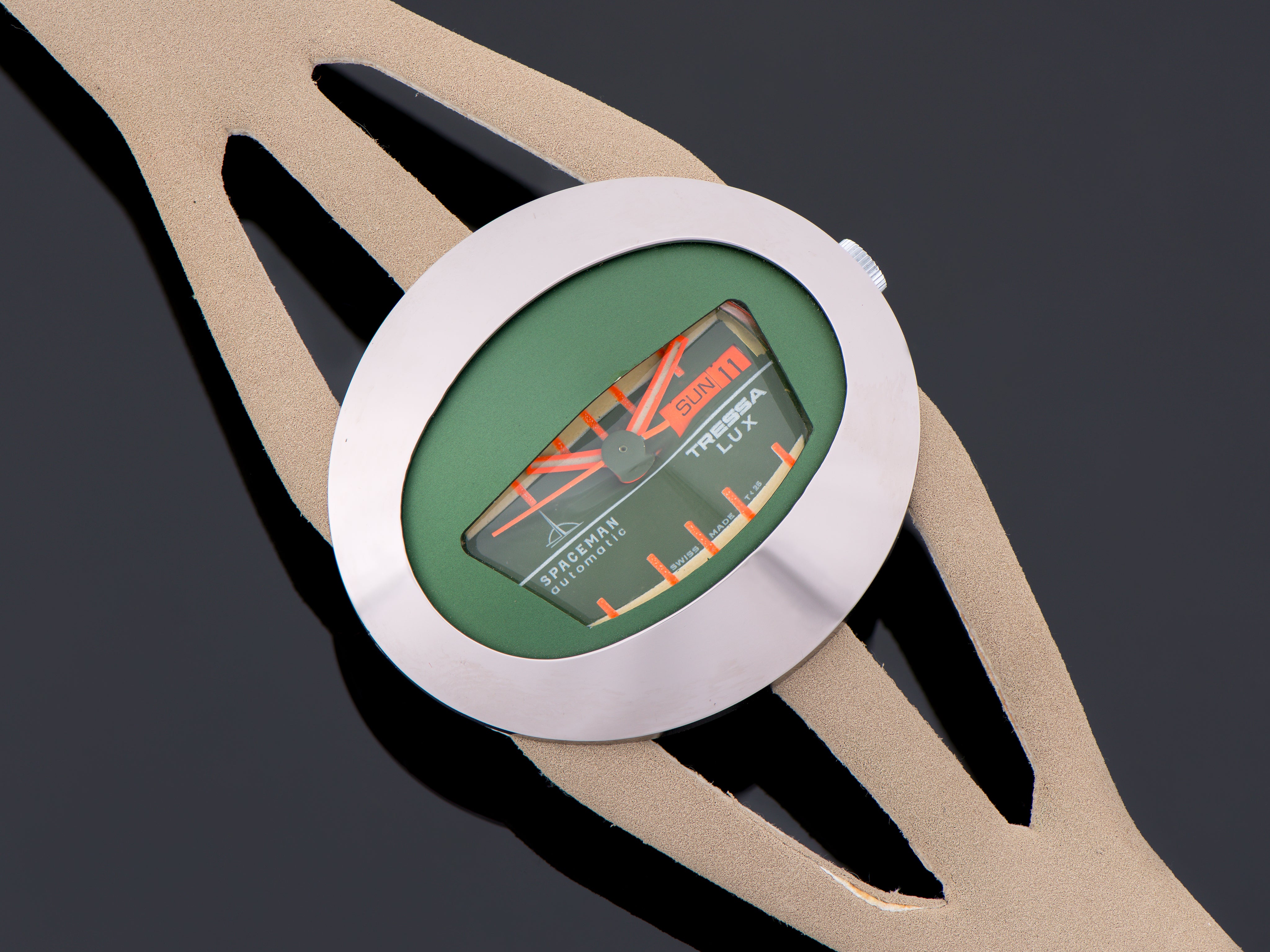 Spaceman Automatic Asymmetric Tressa Lux Watch and Strap