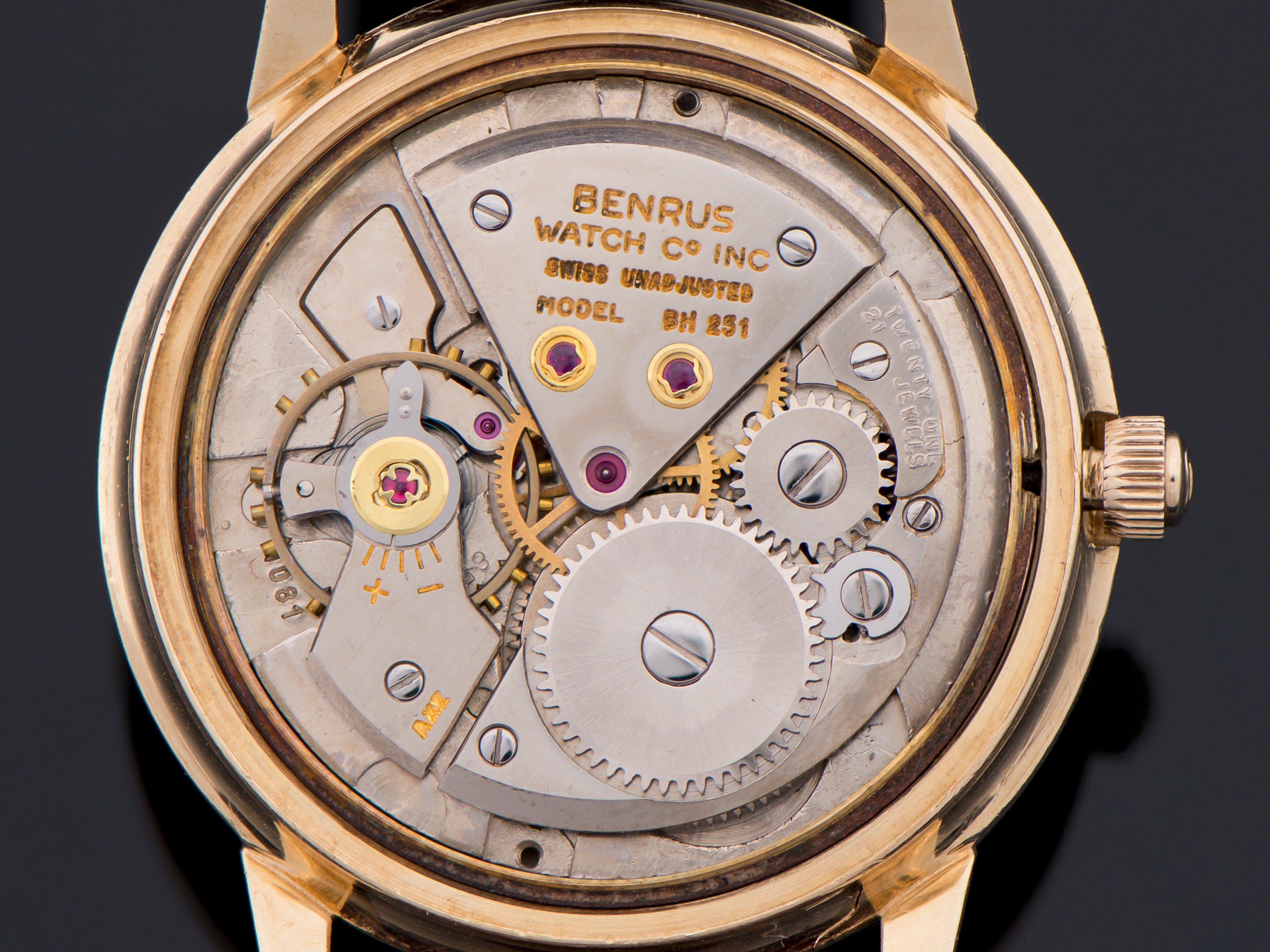 Benrus 14K Gold 21 Jewel Watch