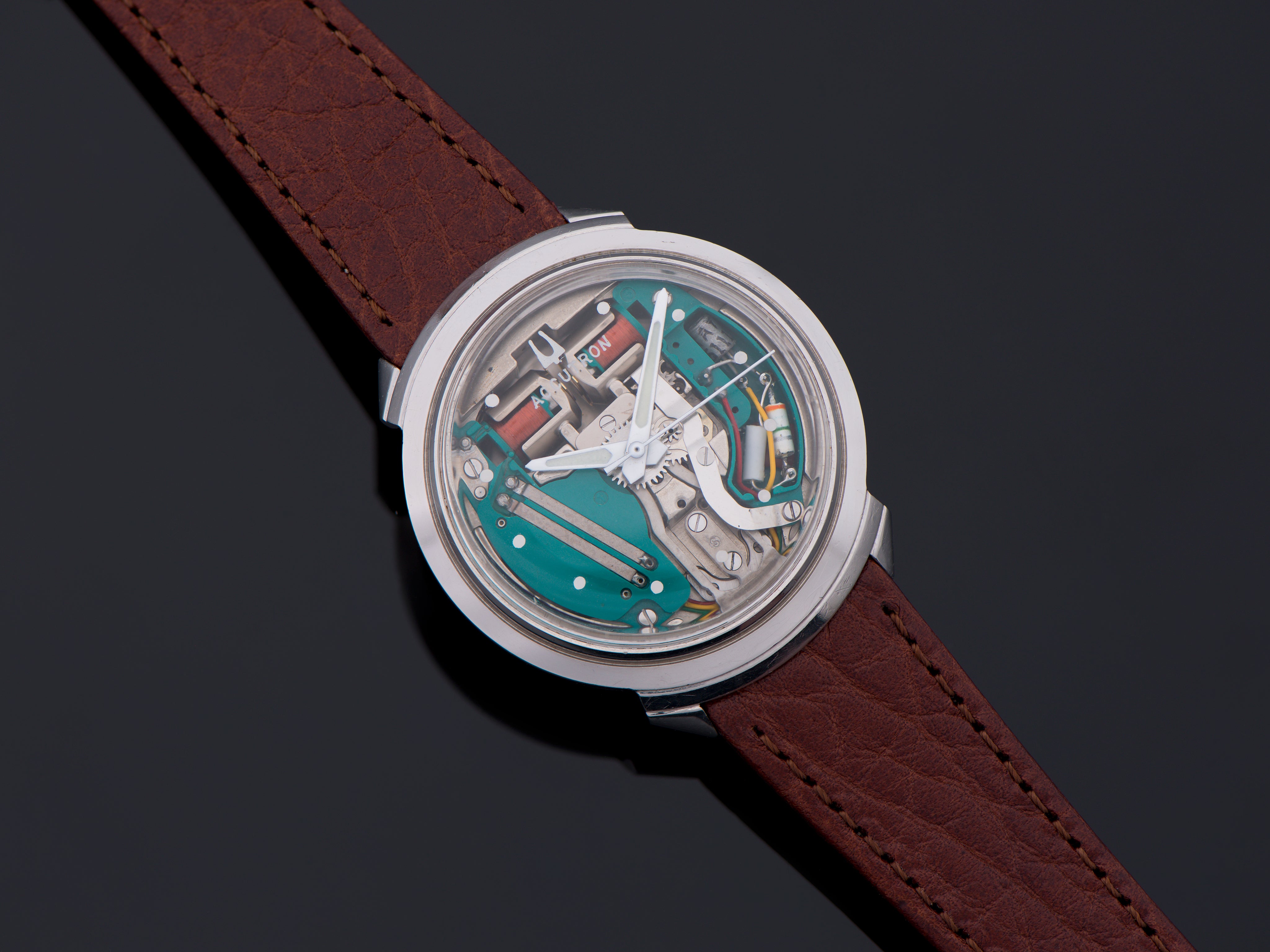 Bulova Accutron Spaceview Stainless Steel "Turtle Case" Watch