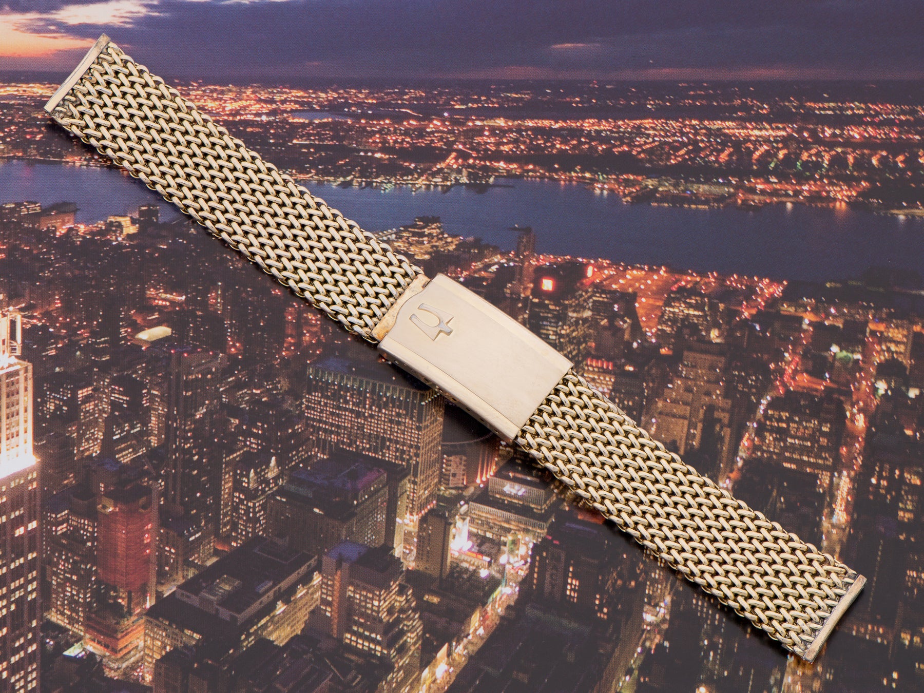 Bulova Accutron Mesh Watch Bracelet With Signed Clasp