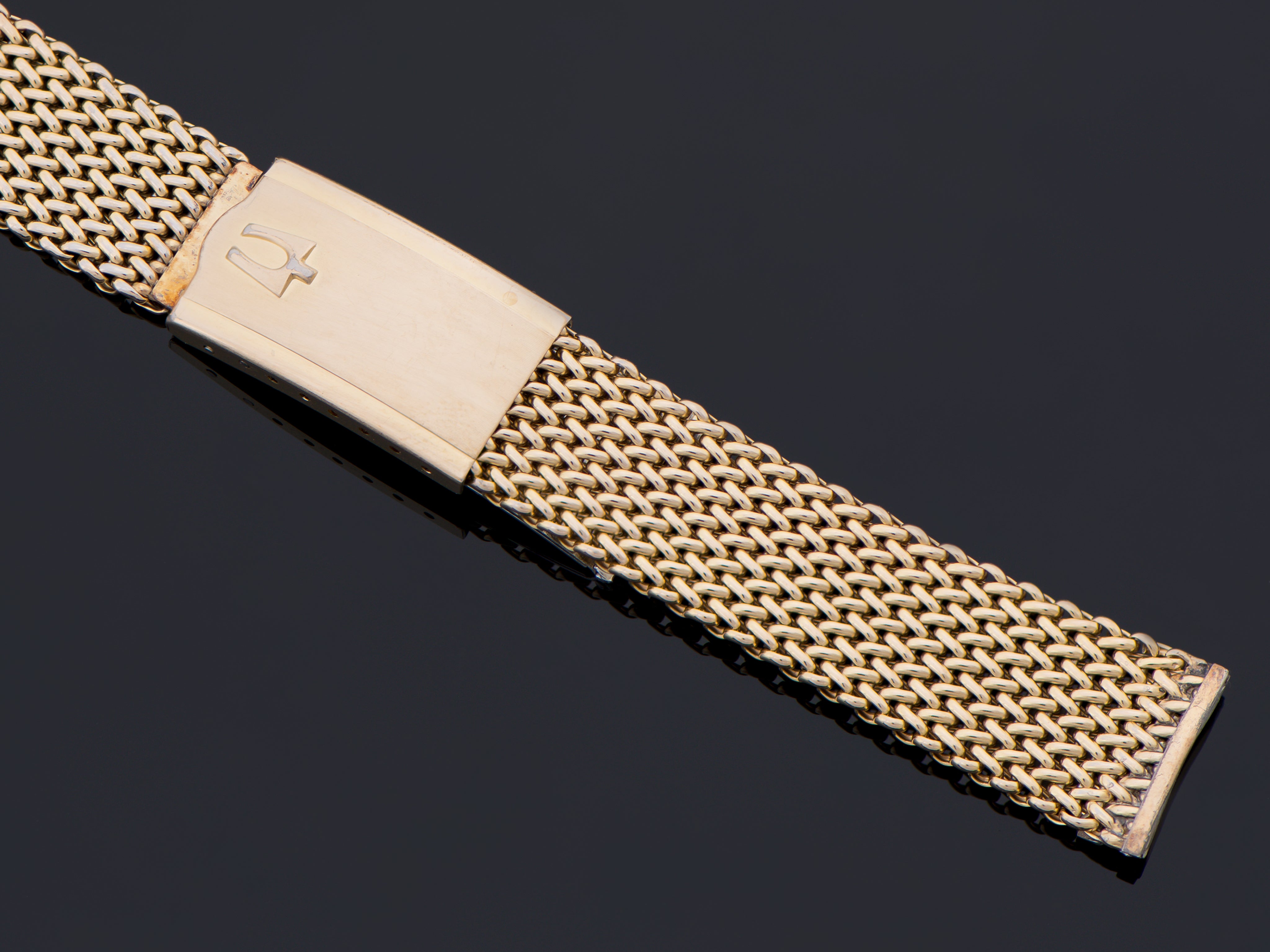 Bulova Accutron Mesh Watch Bracelet With Signed Clasp