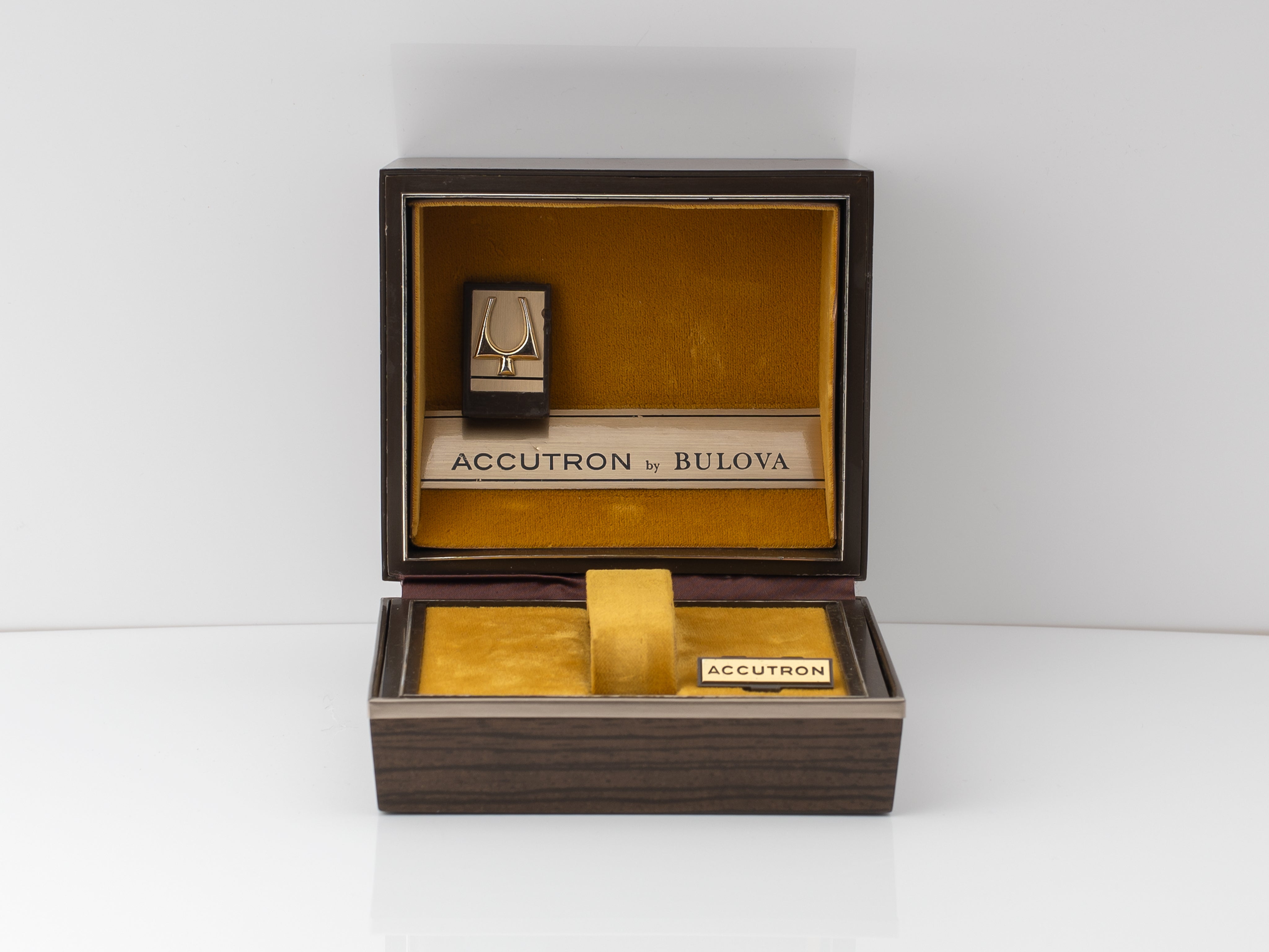 Bulova Accutron Wood Grain Vintage Watch Box