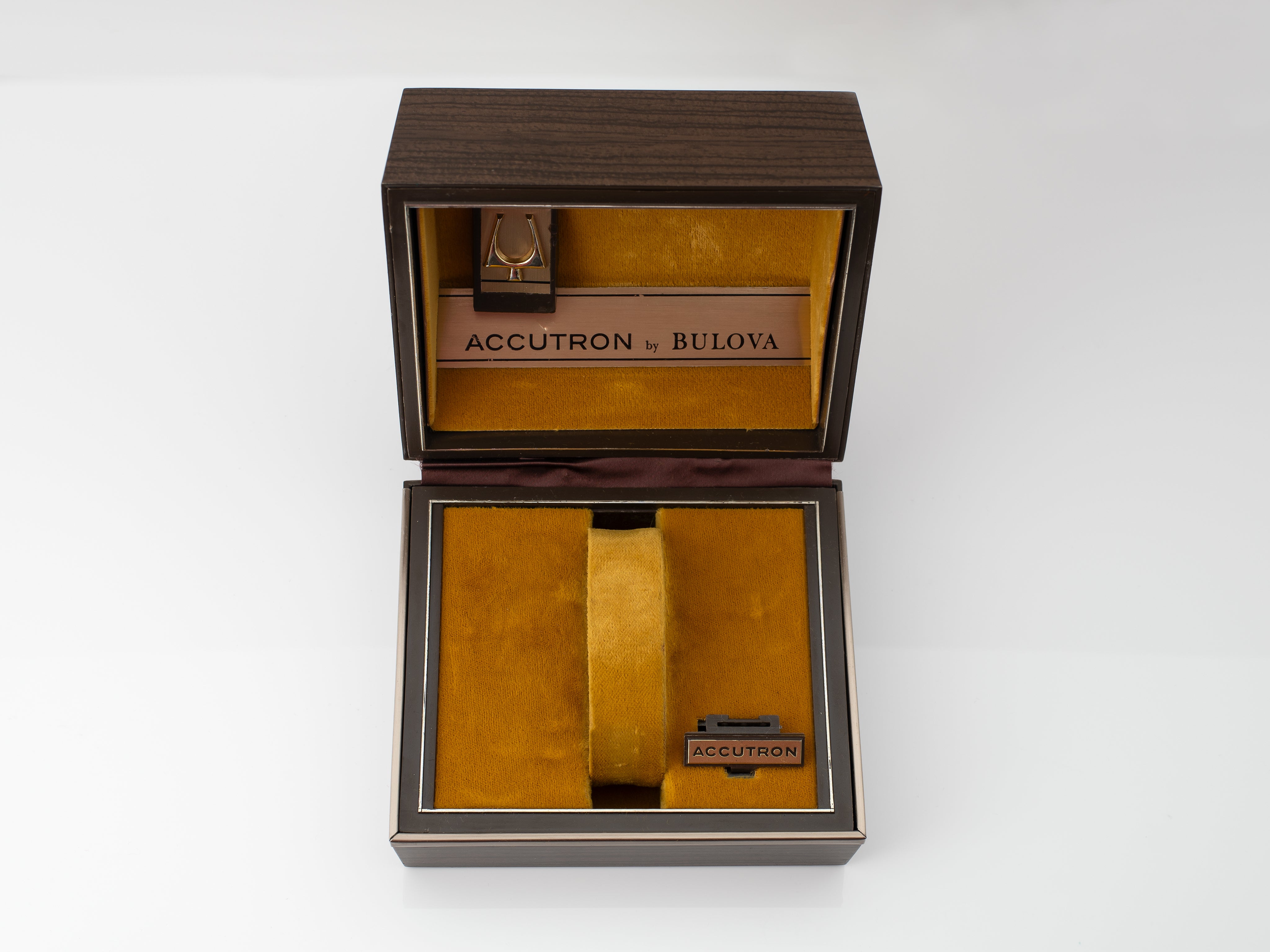Bulova Accutron Wood Grain Vintage Watch Box