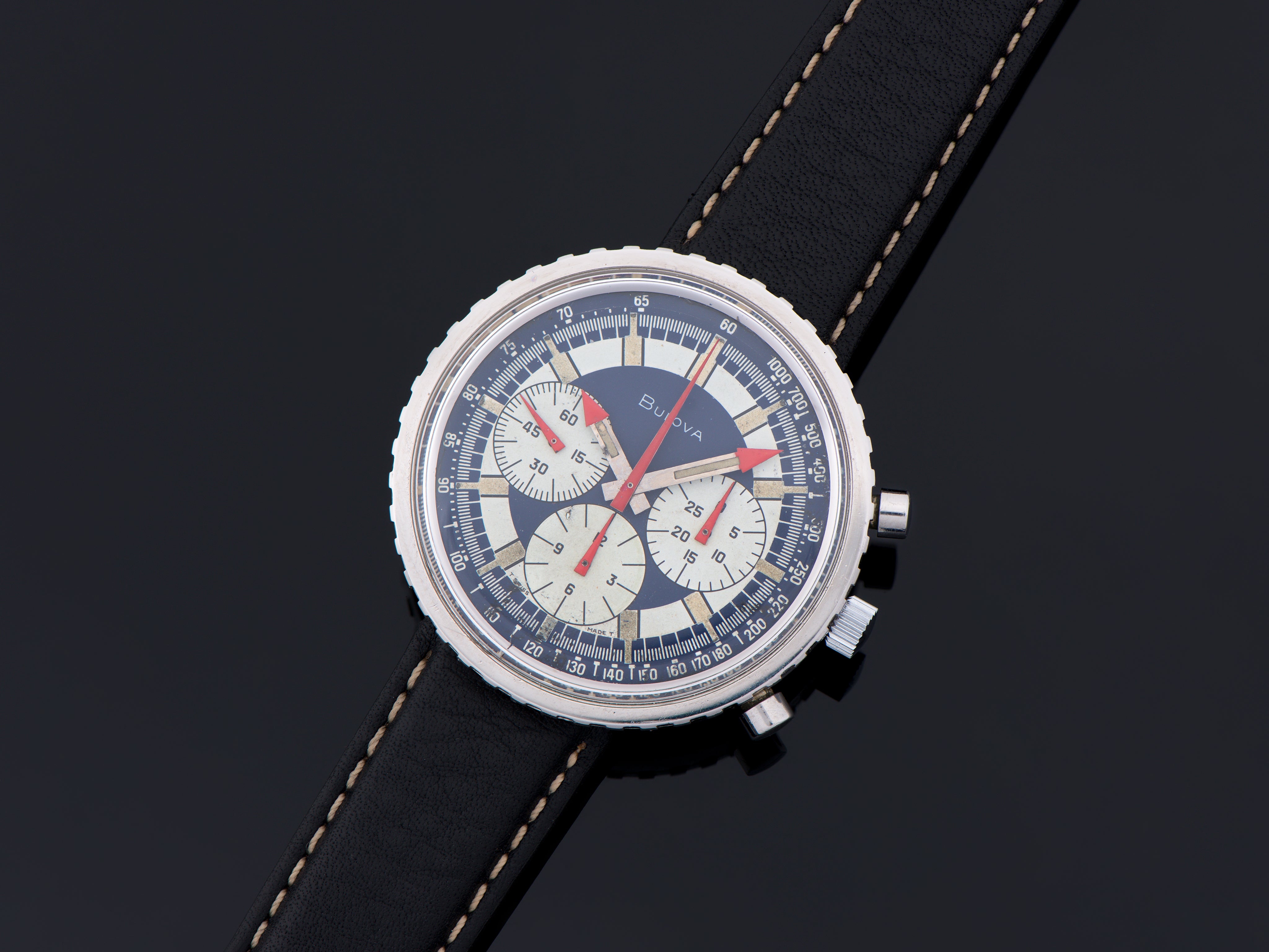 Hamilton Buren Chronograph Reverse Panda Valjoux 7736 Watch