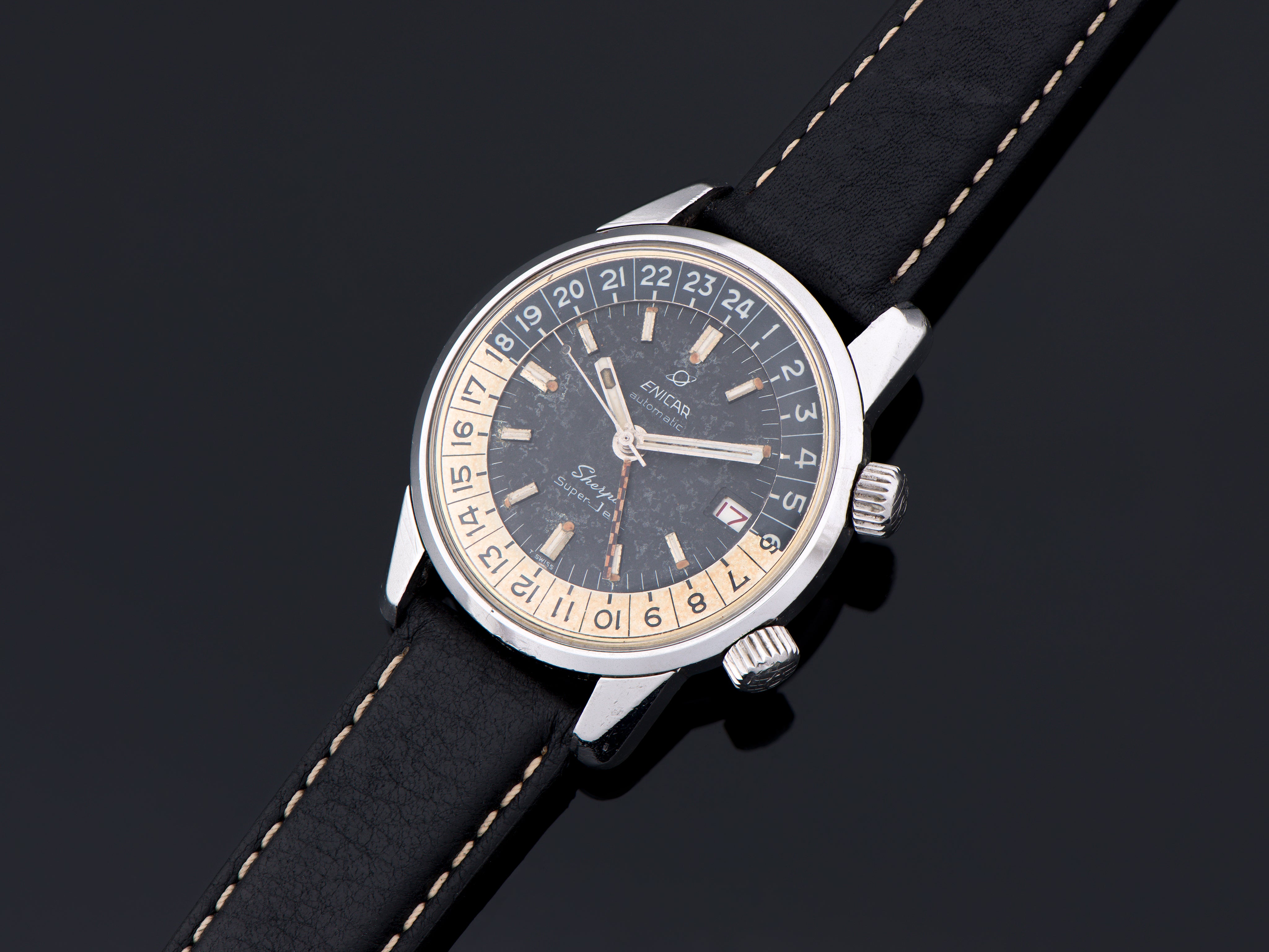 Enicar Sherpa Super Jet GMT Automatic Dive Watch