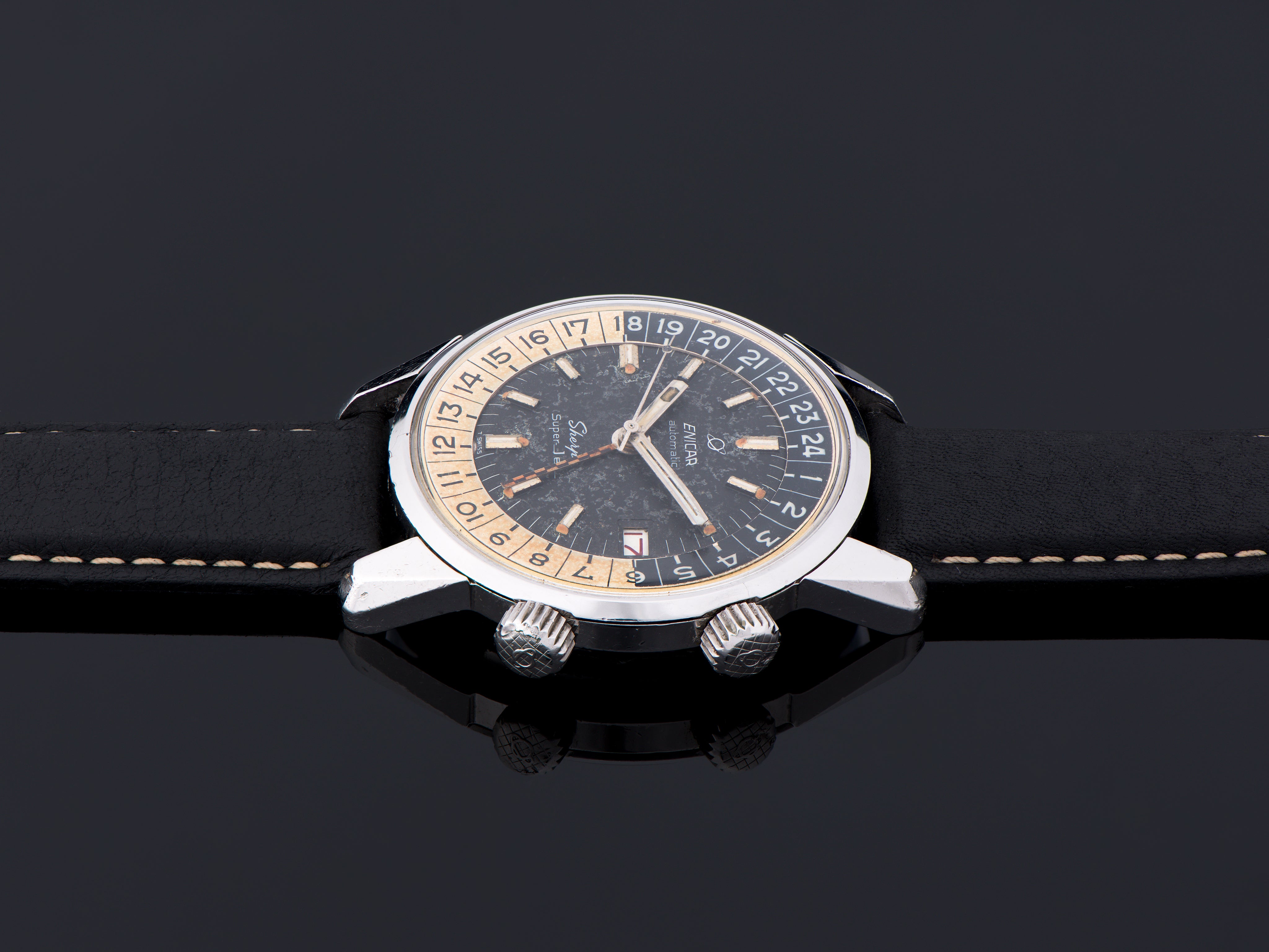 Enicar Sherpa Super Jet GMT Automatic Dive Watch