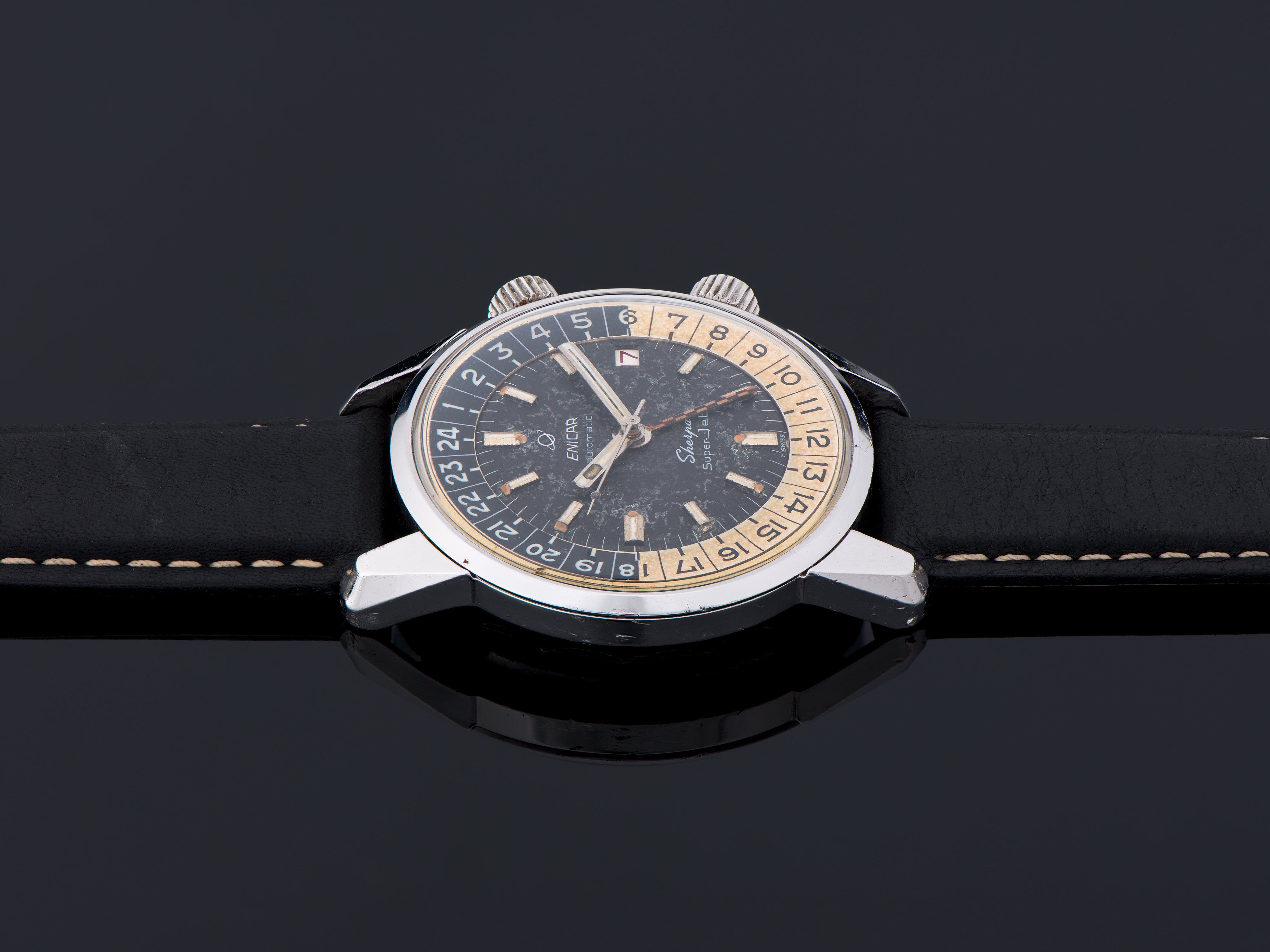 Enicar Sherpa Super Jet GMT Automatic Dive Watch