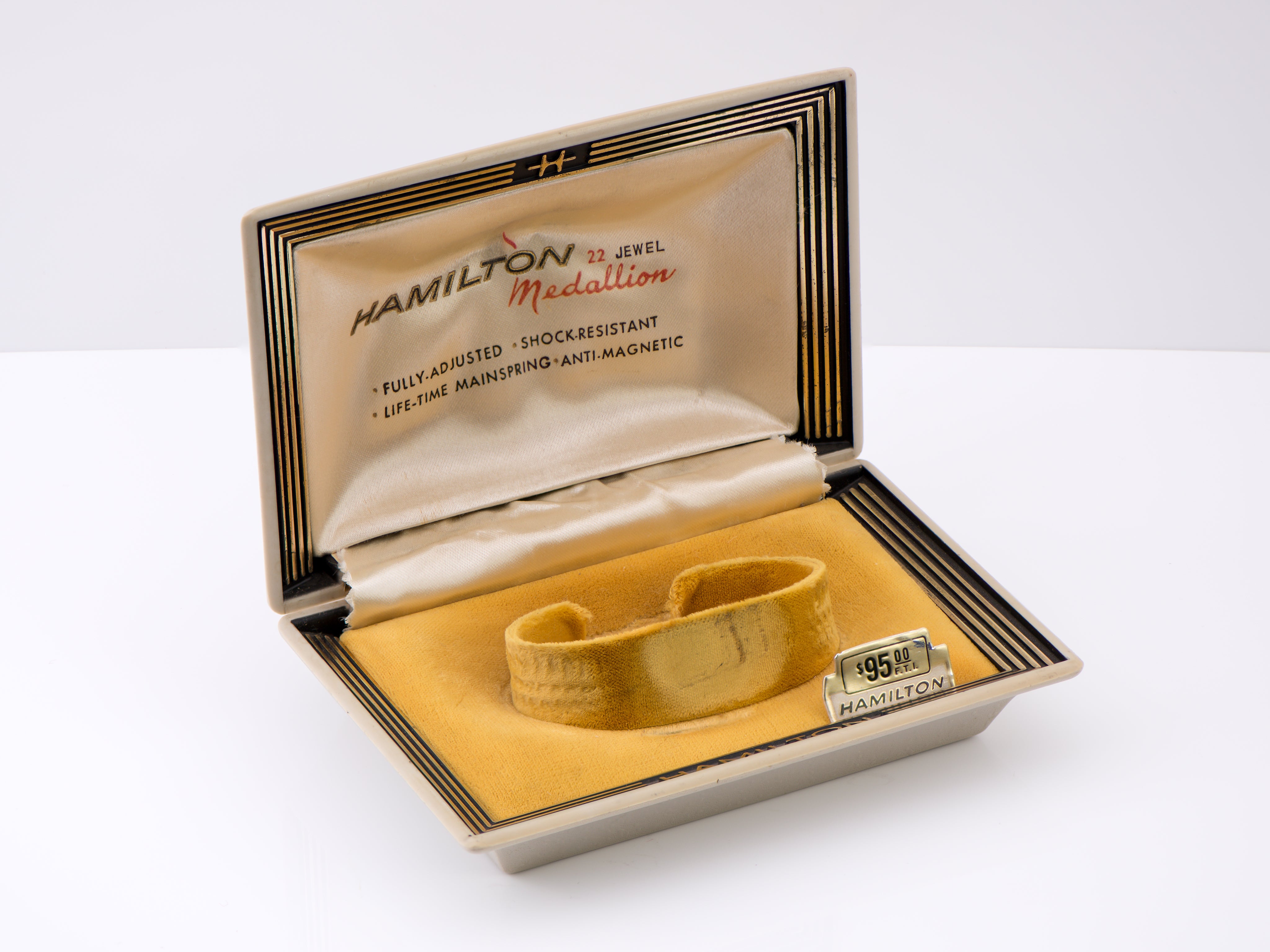 Hamilton Clamshell Watch Box for Medallion 22 Jewel Watch