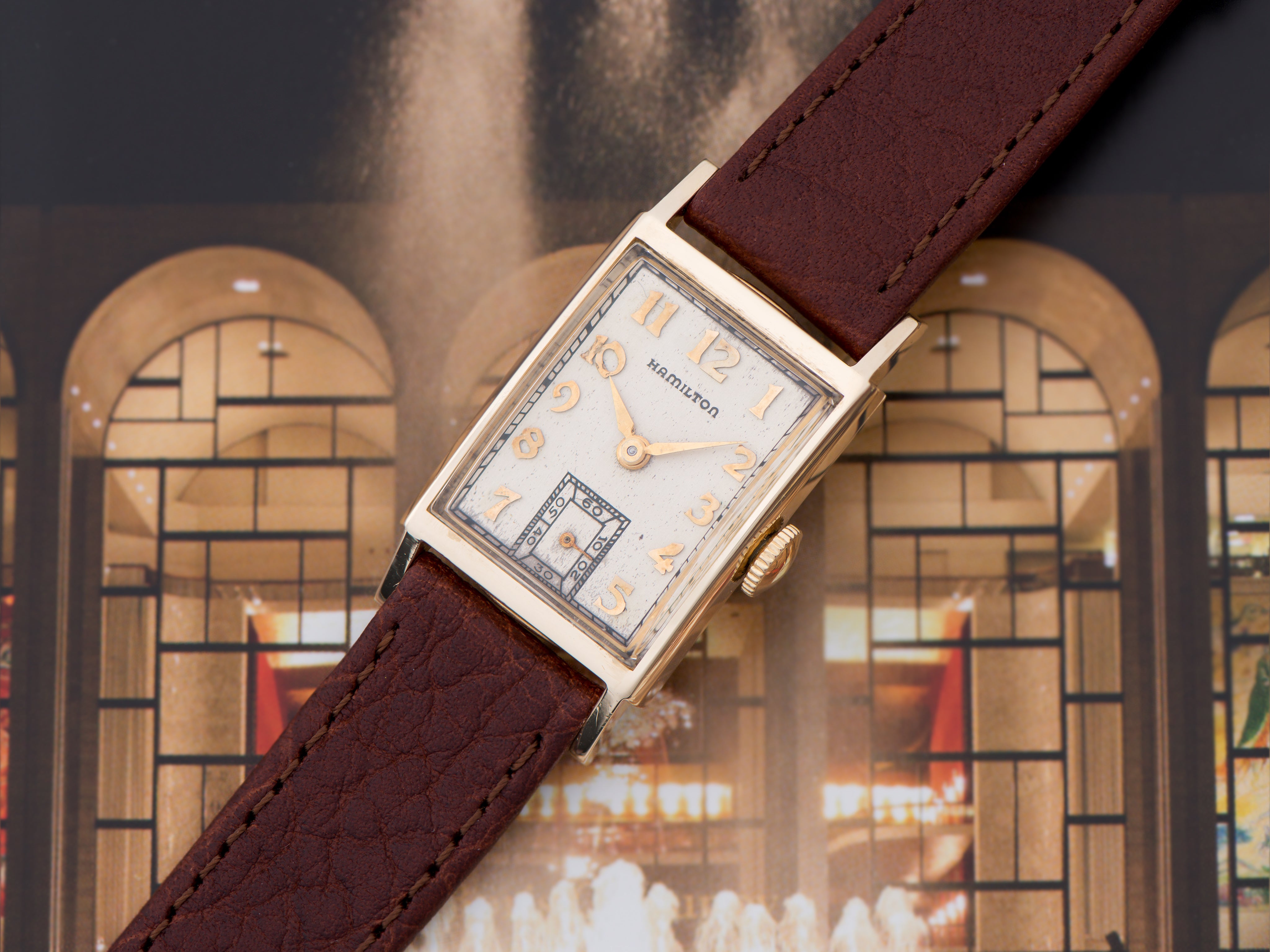 Hamilton Brock 14K Solid Gold Watch