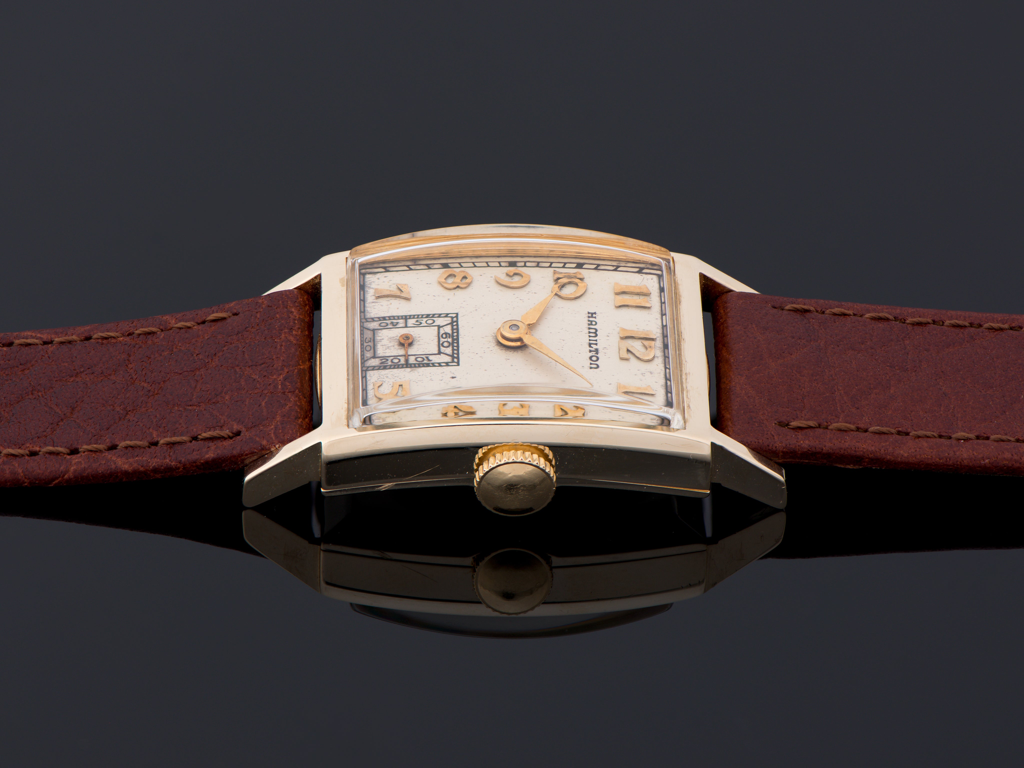 Hamilton Brock 14K Solid Gold Watch