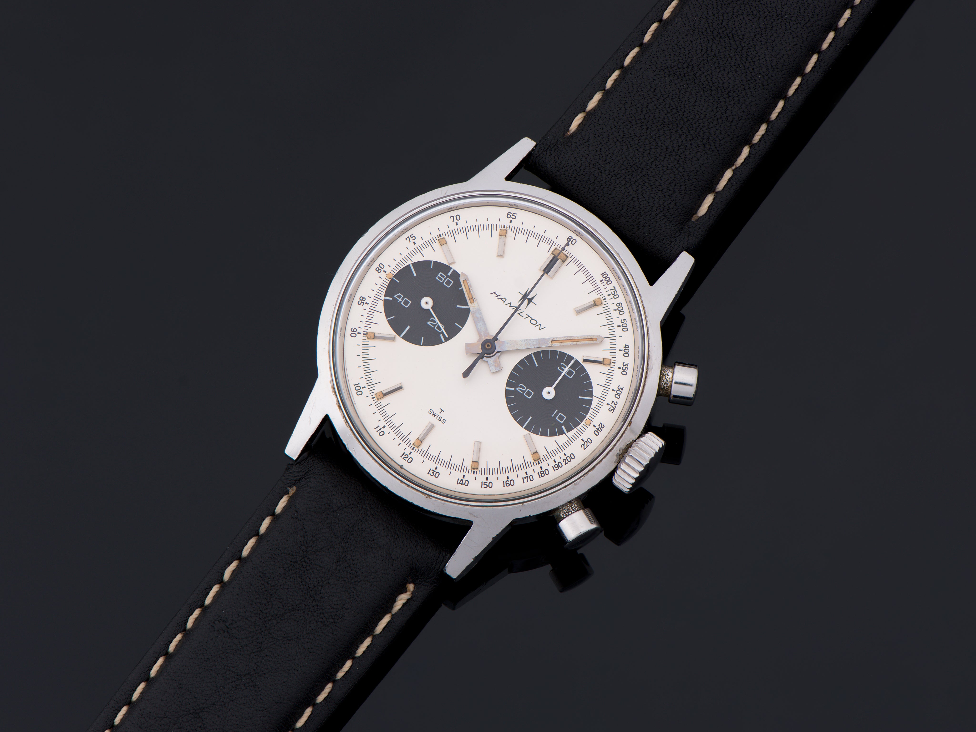 Hamilton Chronograph "A" Panda Valjoux 7730 Watch