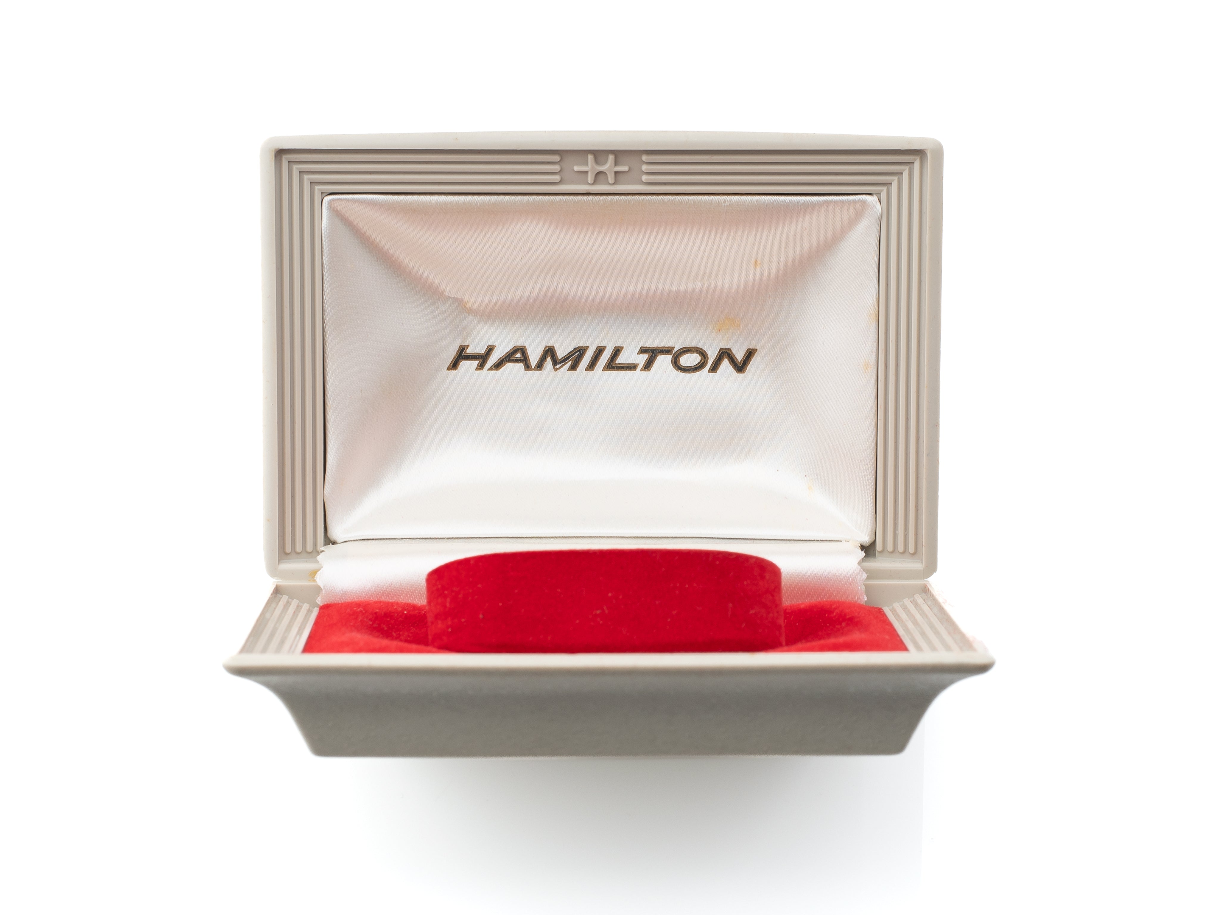 Hamilton Clamshell Watch Box Circa Late 1950s to 60s