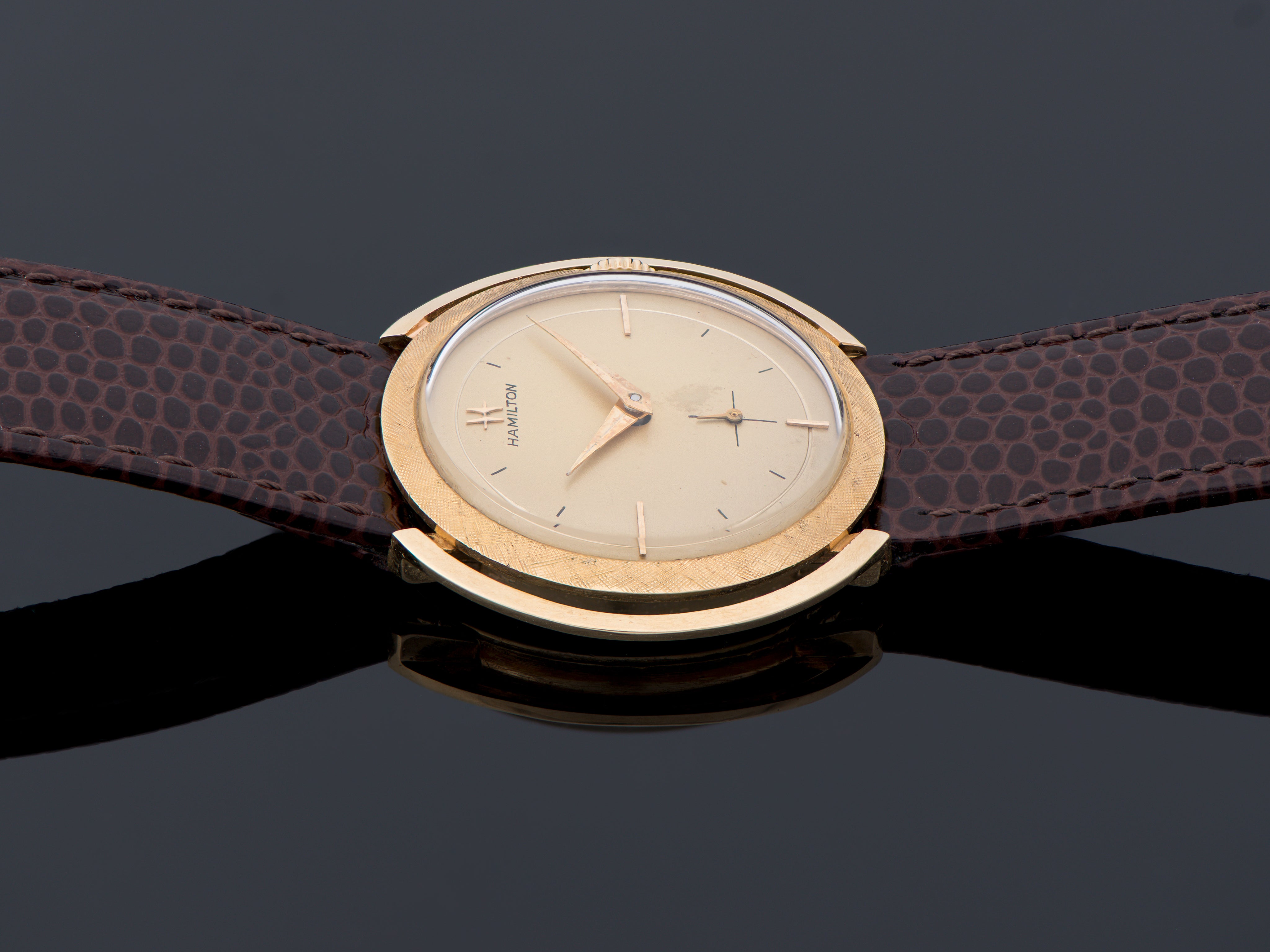 Hamilton Doublet 14K Yellow Gold Watch