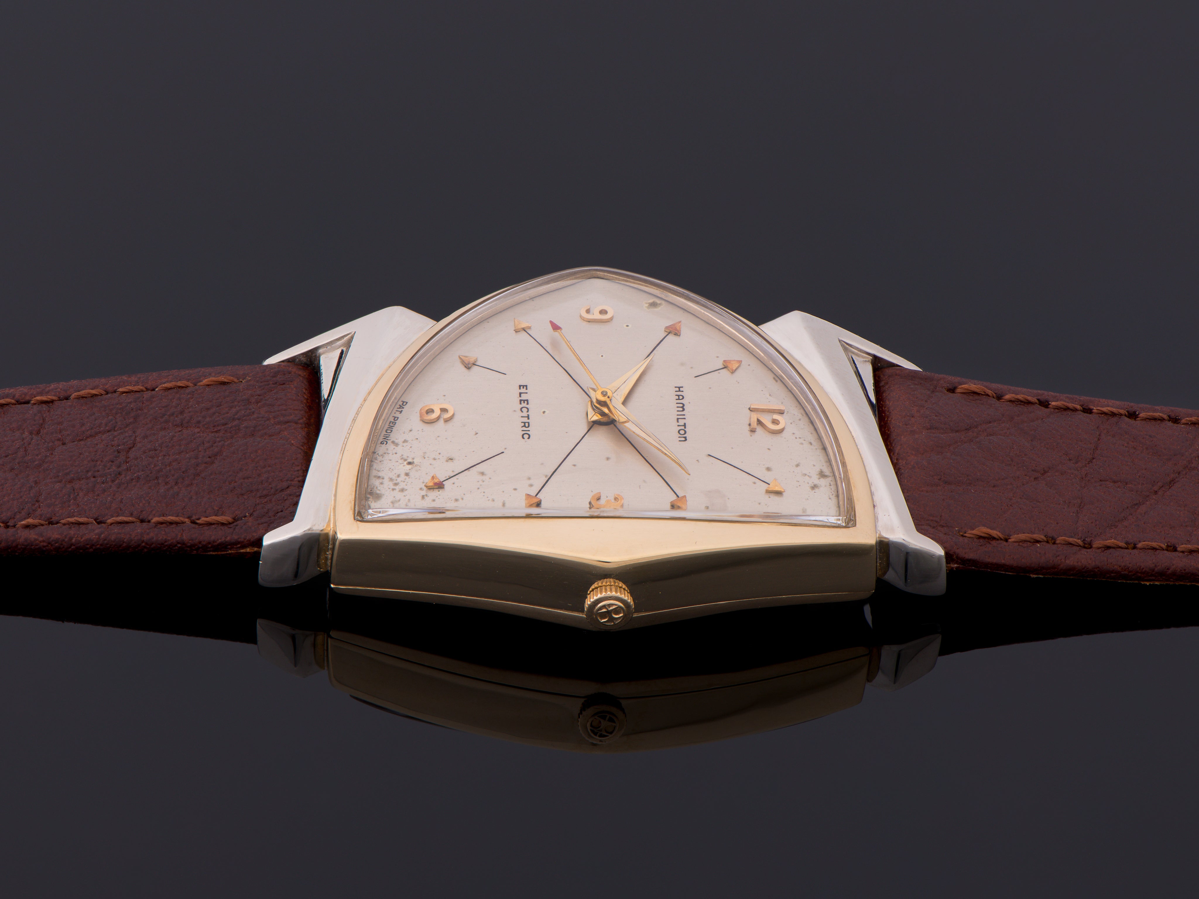 Hamilton Electric Pacer Original Finish Cross Hatch Silver Dial Watch