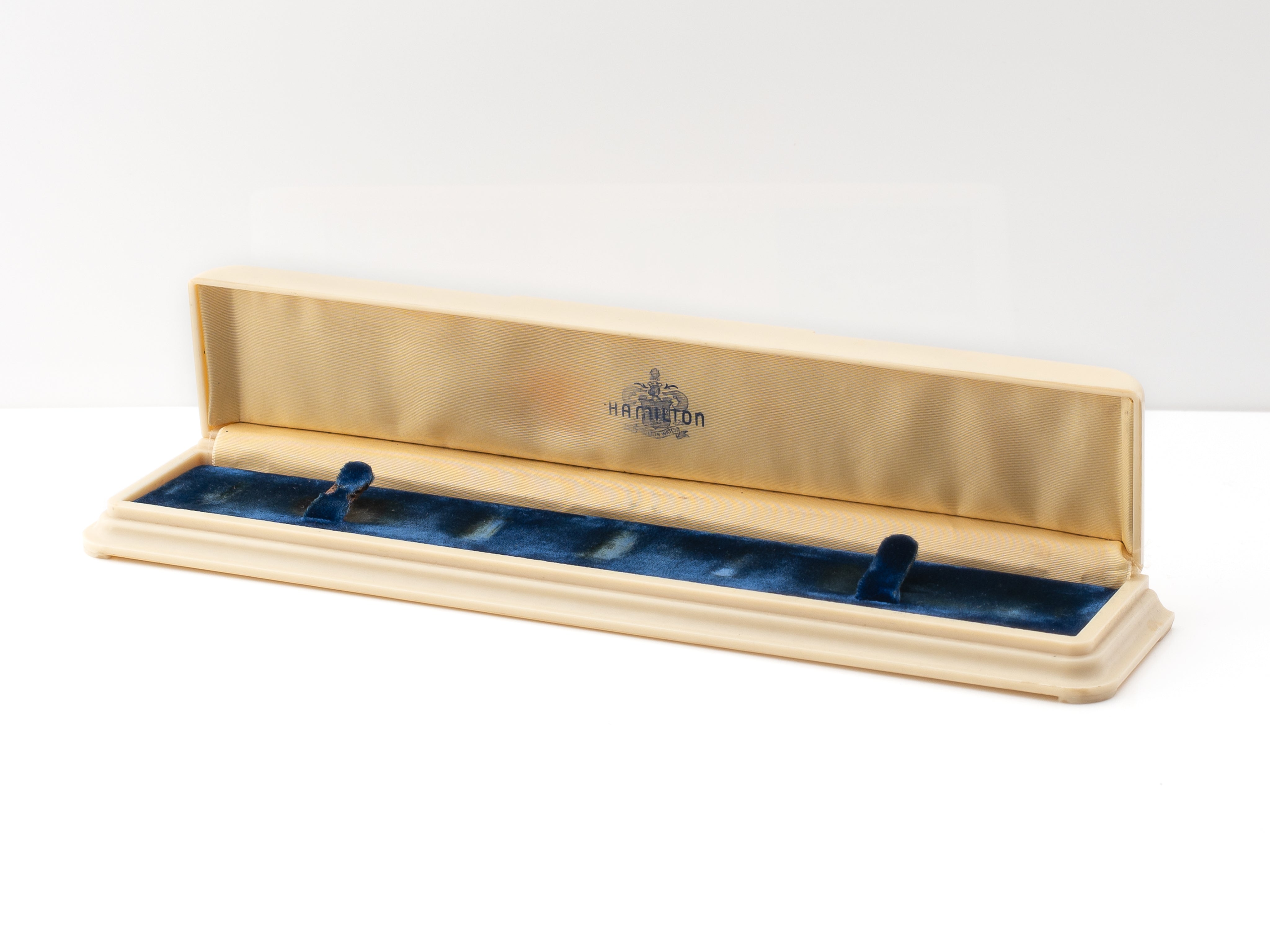 Hamilton Long Flat Celluloid Box Circa 1930s to 40s