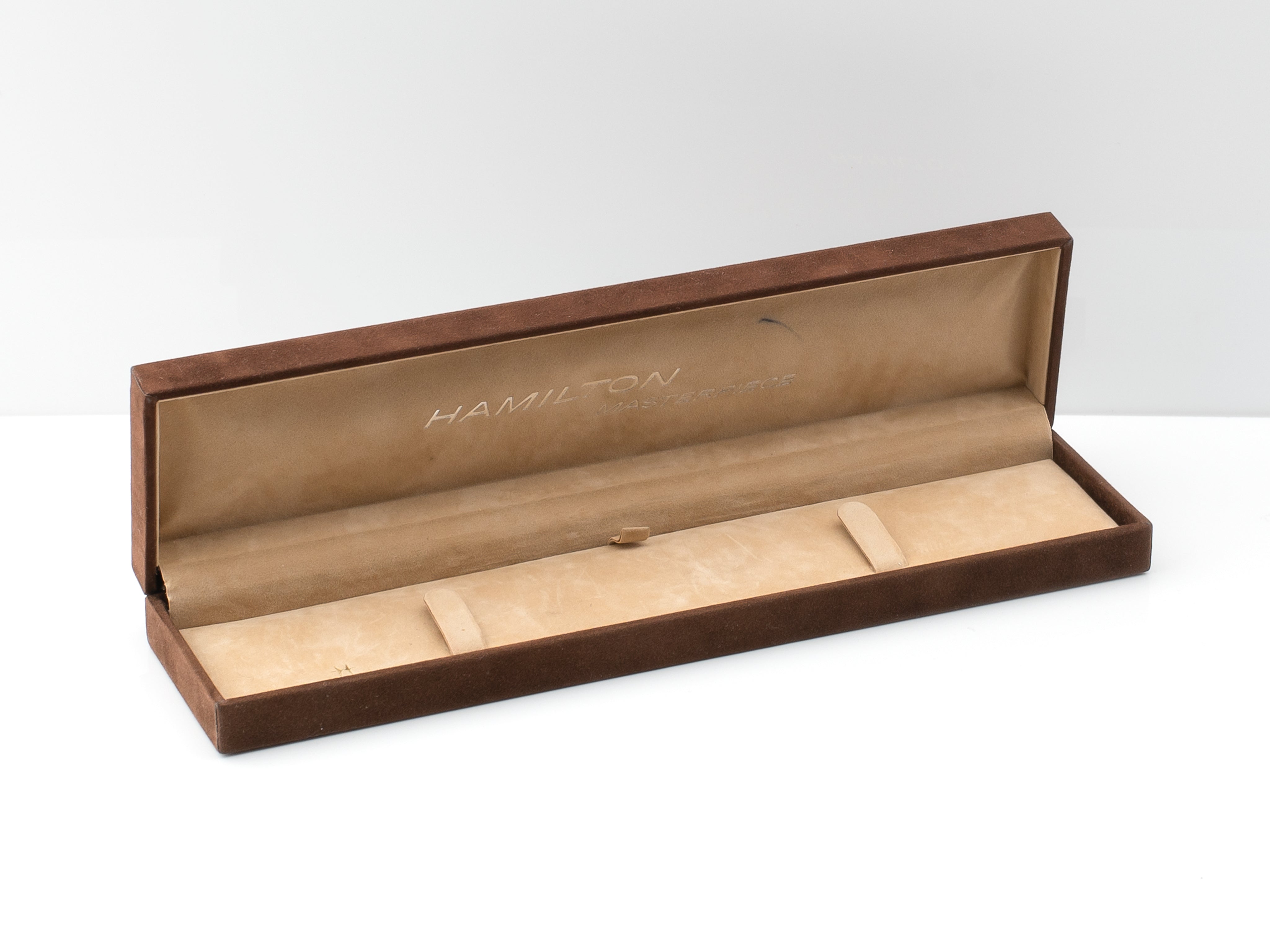 Hamilton Long Flat Velvet Masterpiece Box Circa 1970s