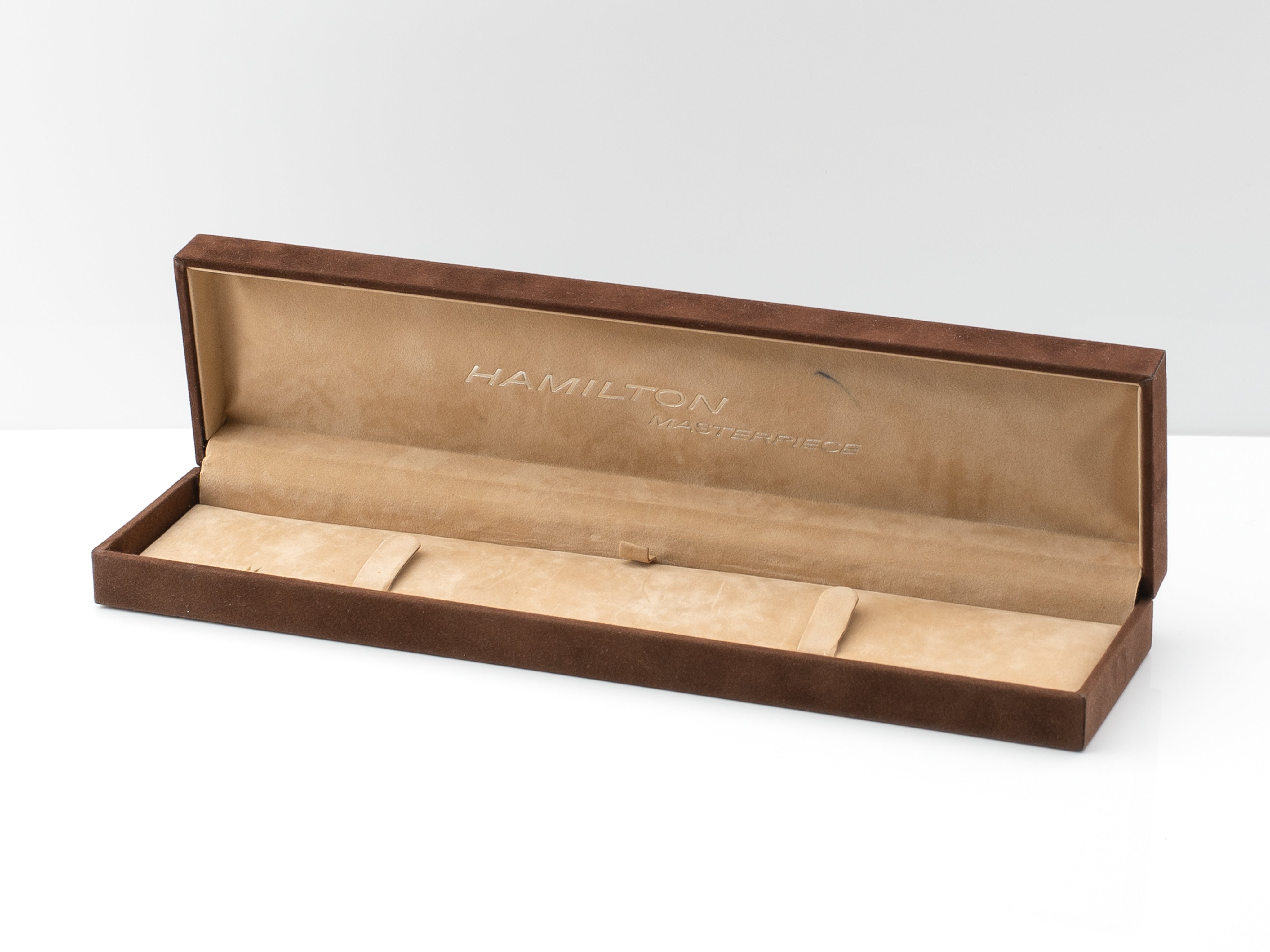 Hamilton Long Flat Velvet Masterpiece Box Circa 1970s