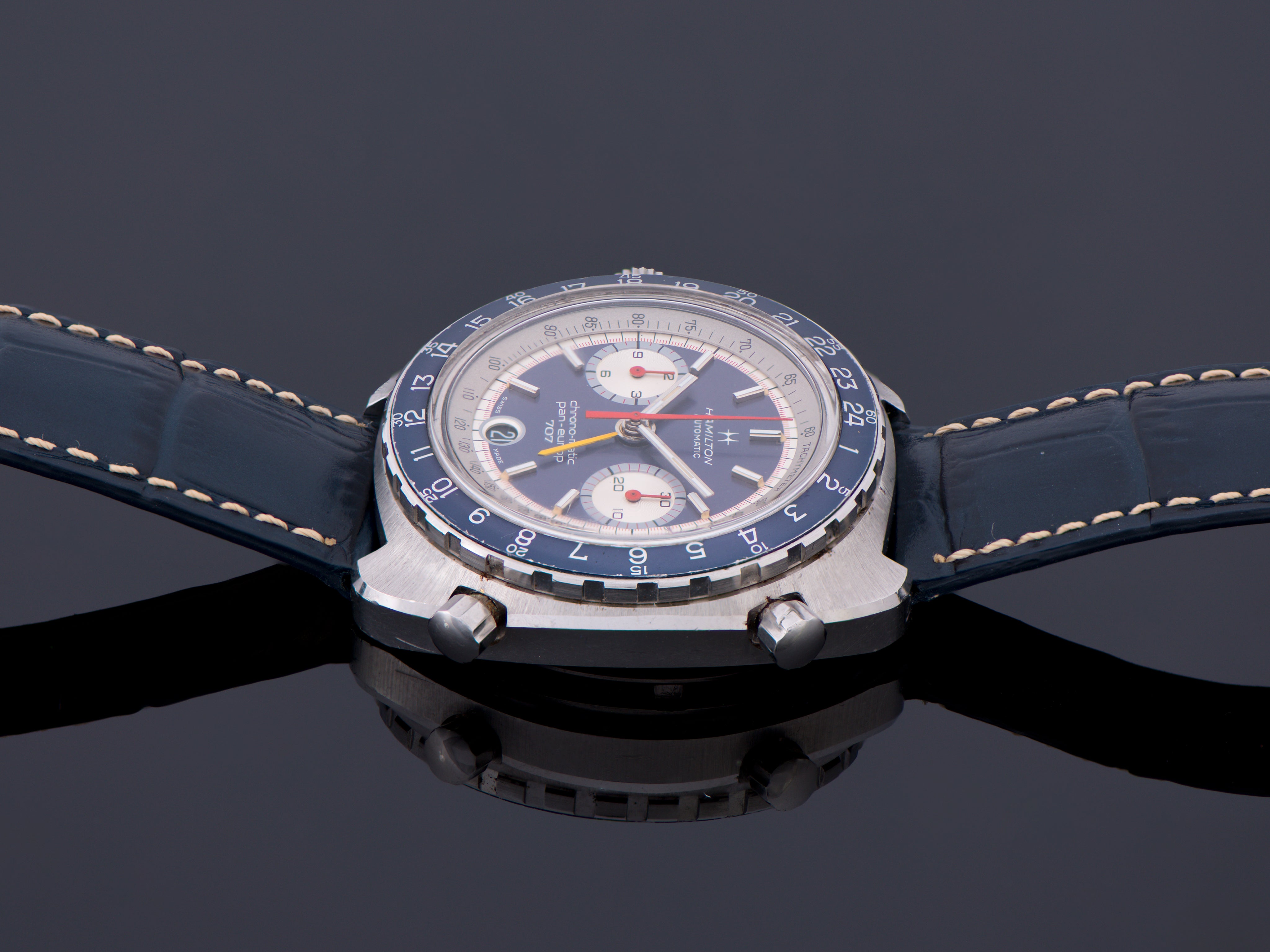 Hamilton Pan Europ 707 Chrono-Matic GMT Caliber 11 Watch