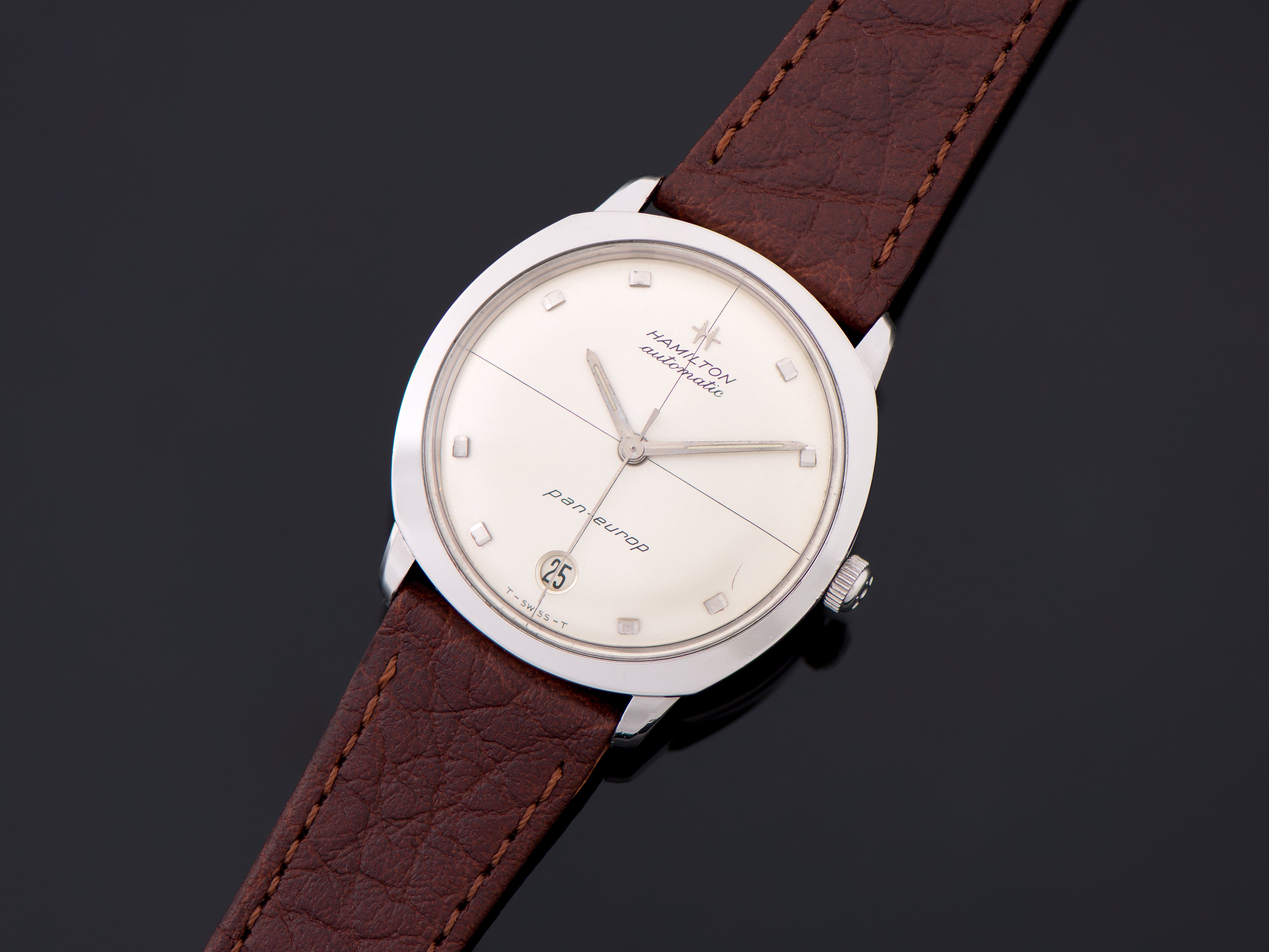 Hamilton Pan Europ Dateline A-579 Automatic Watch Circa 1964