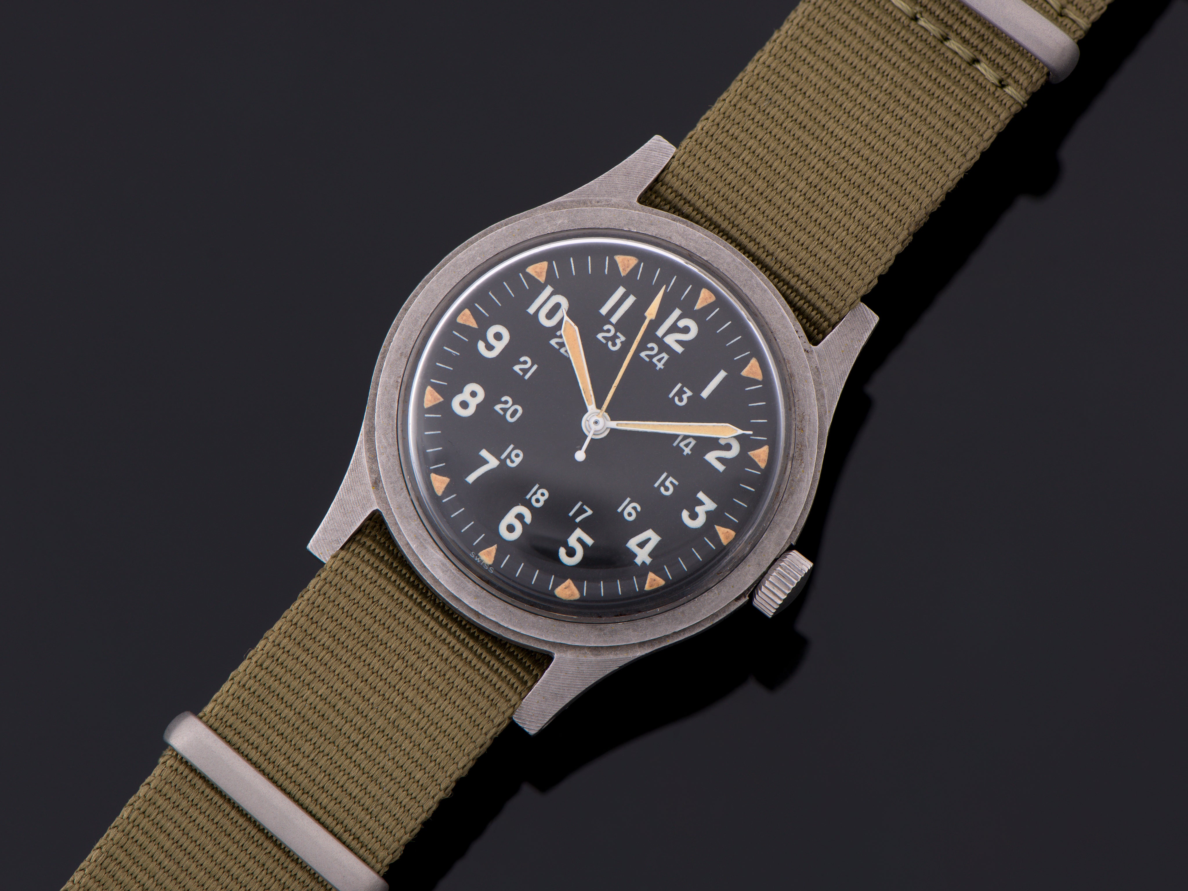Hamilton Vietnam Era Military Hacking GG-W-113 Watch