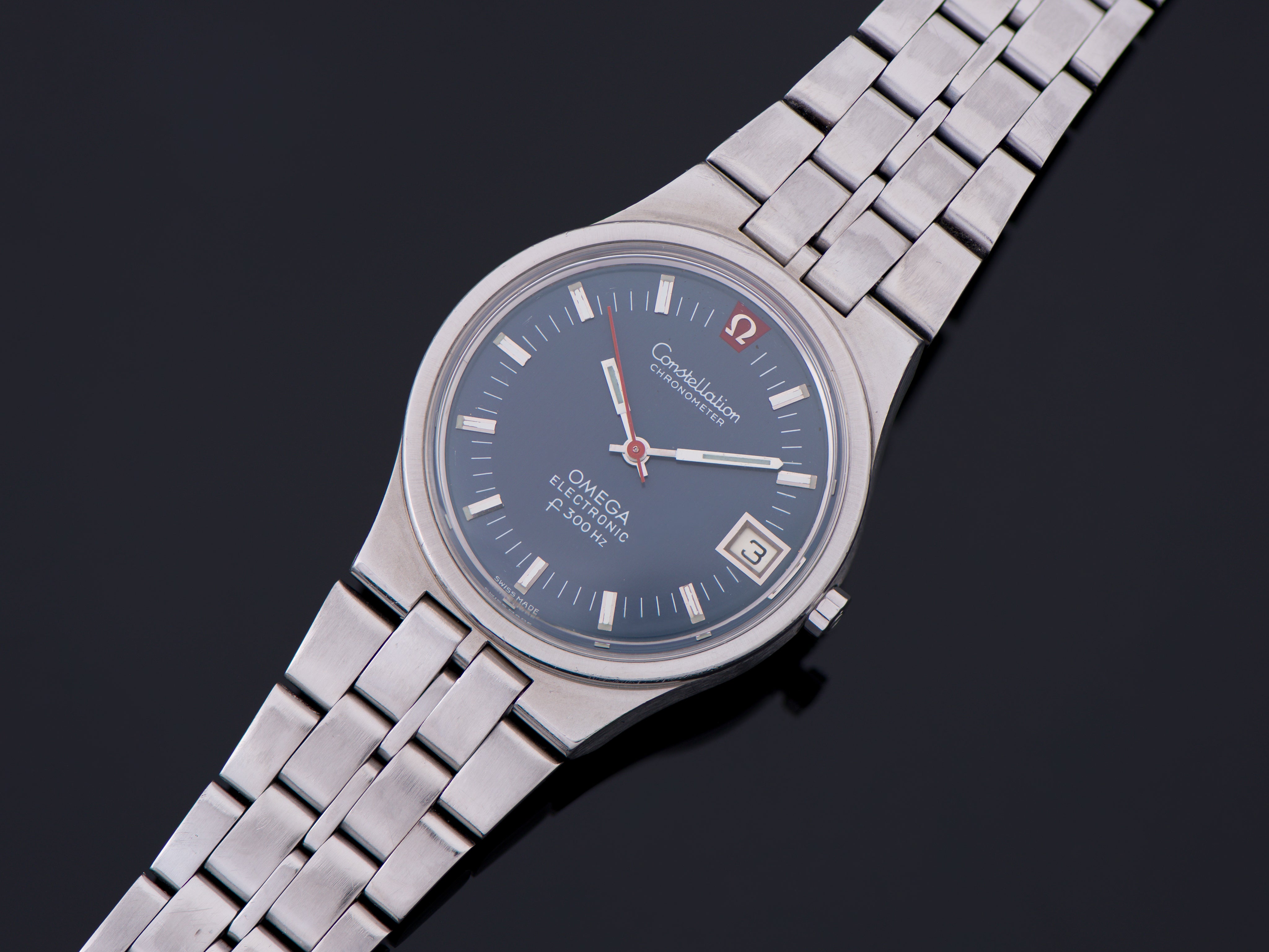 Omega Steel Constellation Chronometer f300 Tuning Fork Watch & Bracelet ...