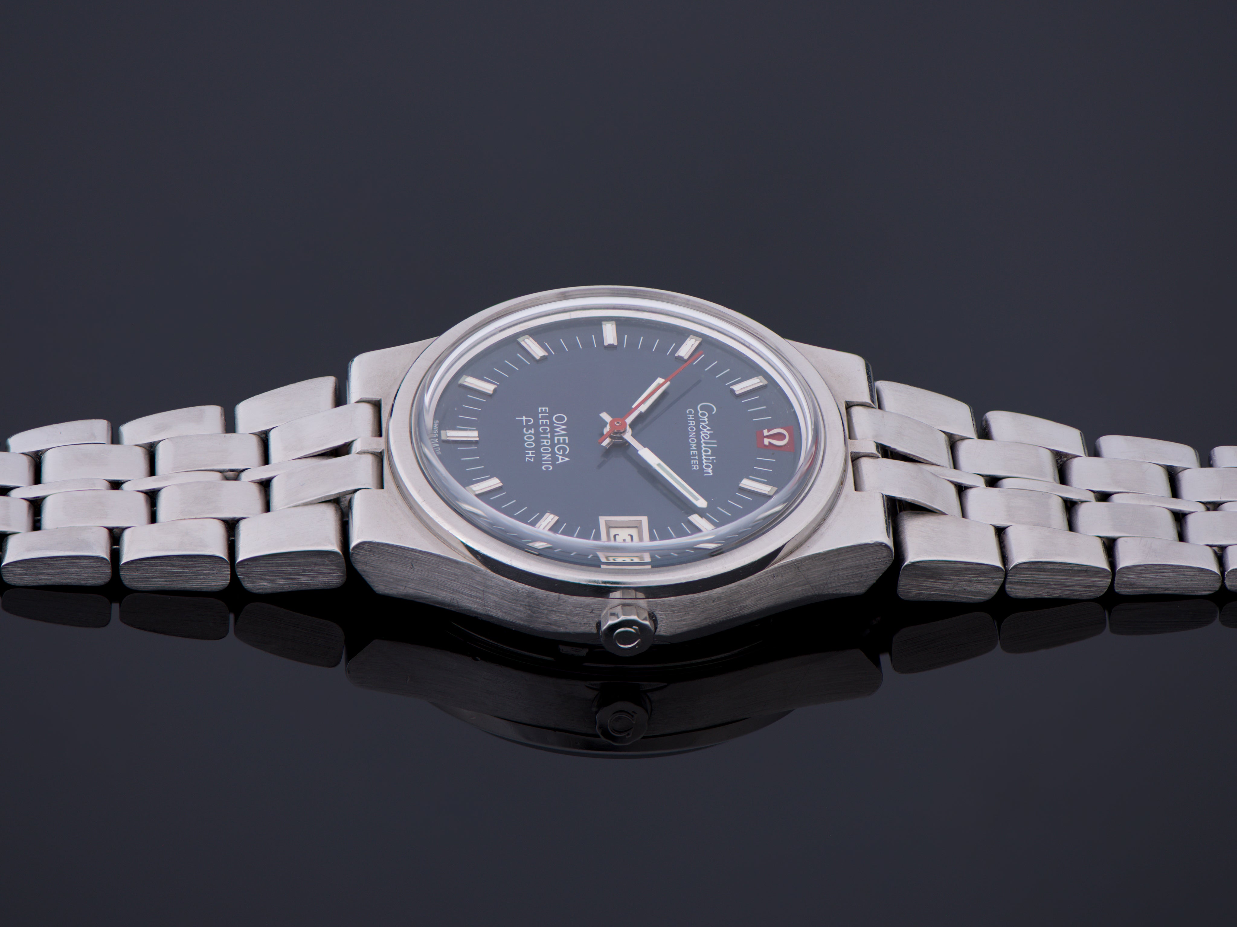 Omega Steel Constellation Chronometer f300 Tuning Fork Watch & Bracelet ...