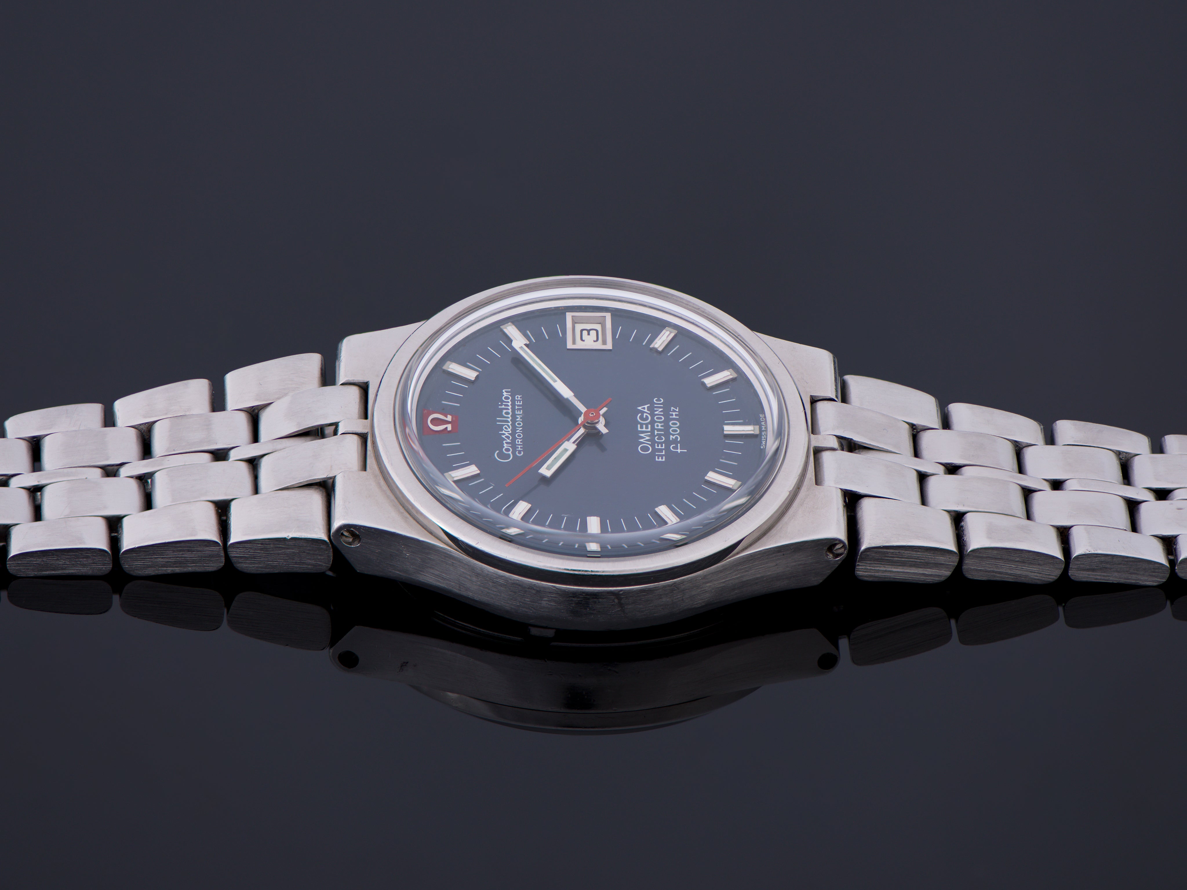 Omega Steel Constellation Chronometer f300 Tuning Fork Watch & Bracelet ...