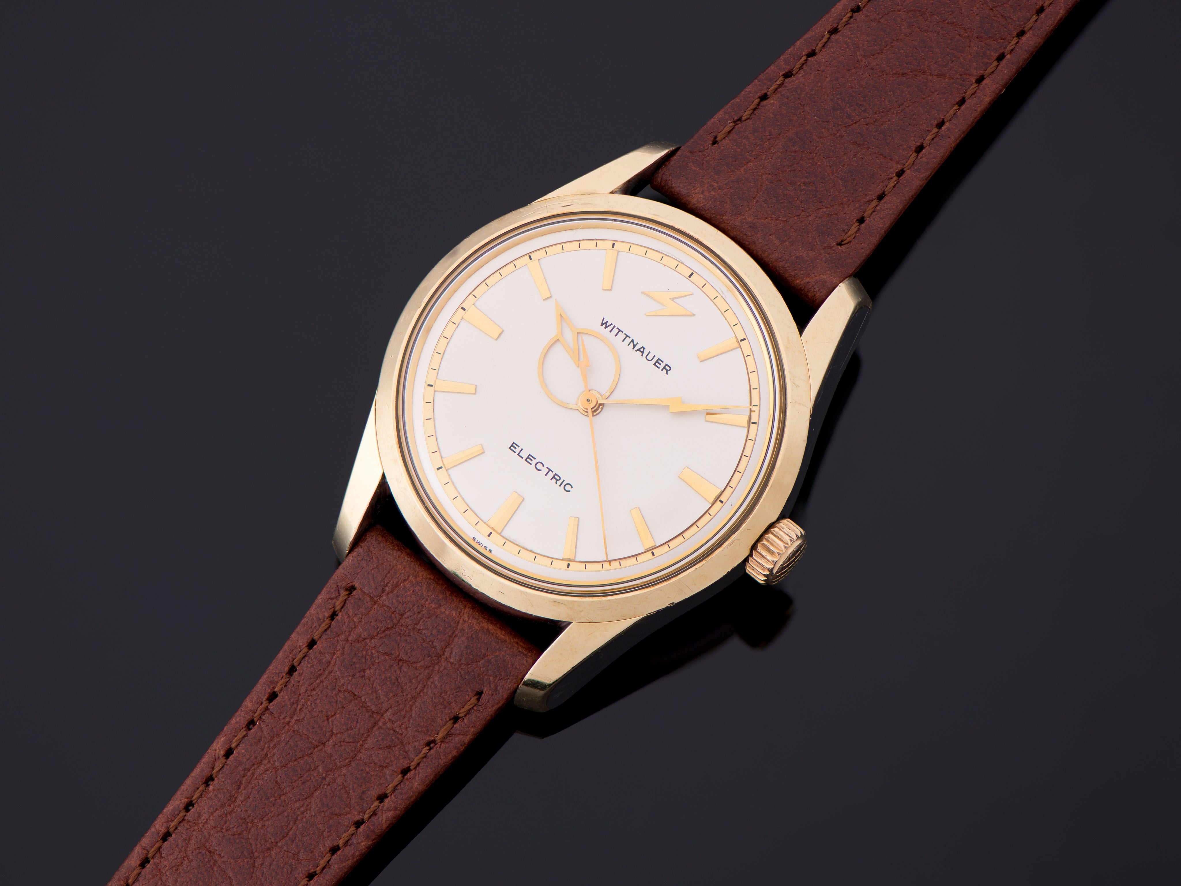 Wittnauer Electro-Chron Gold Cap Stainless Steel Watch