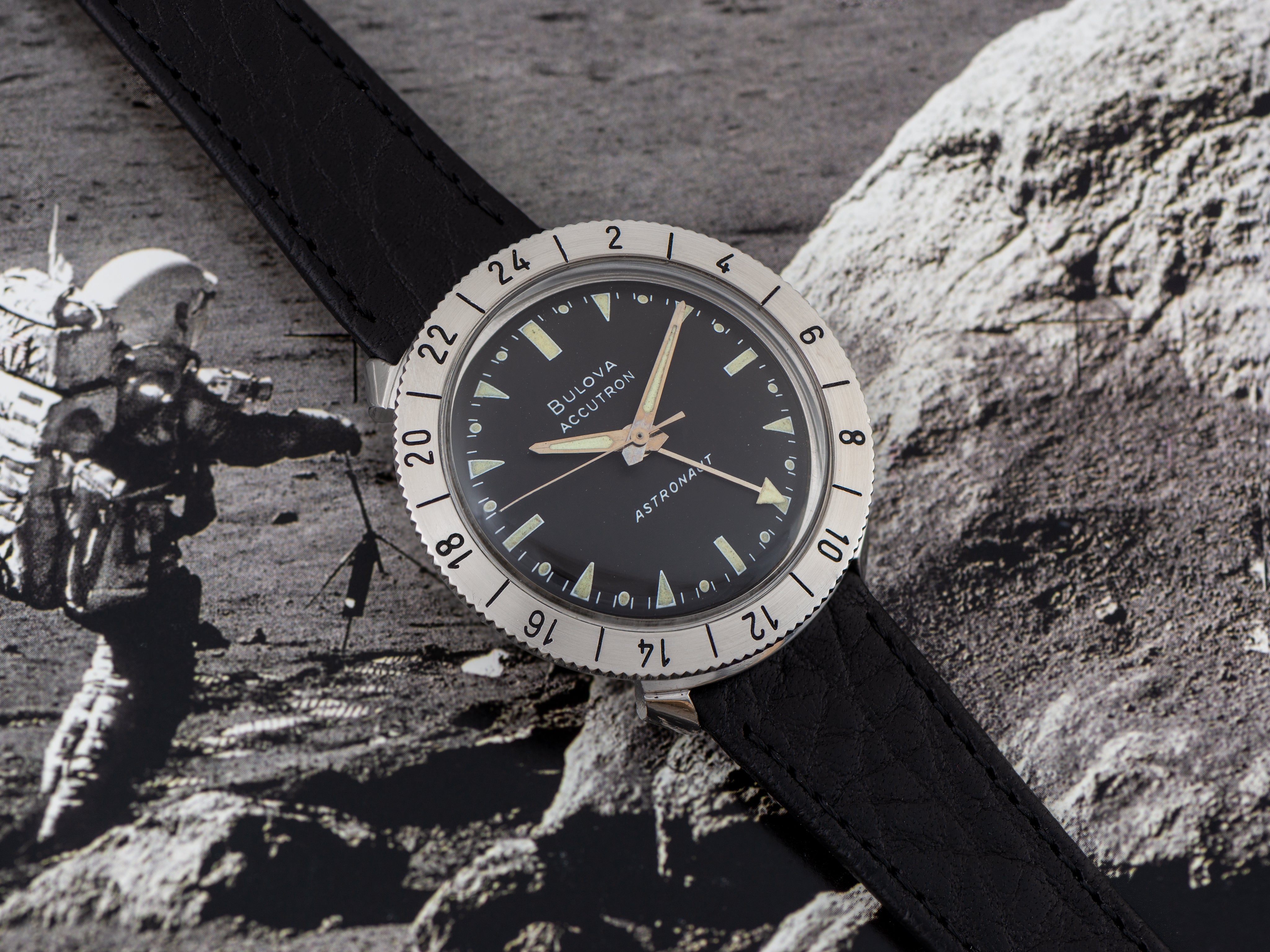 Bulova Accutron Astronaut Original Black Dial Stainless Steel Watch ...