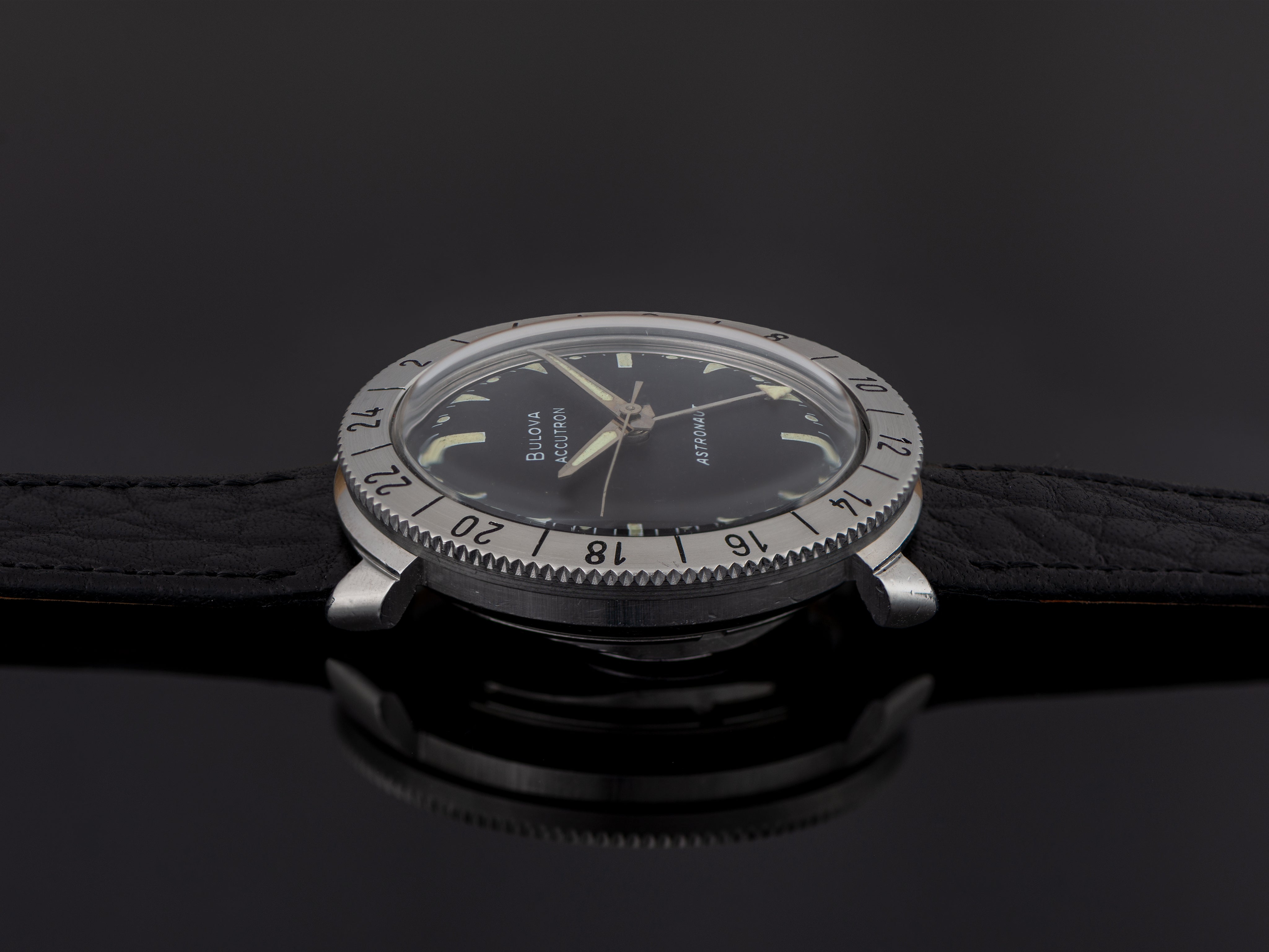 Bulova Accutron Astronaut Original Black Dial Stainless Steel Watch ...