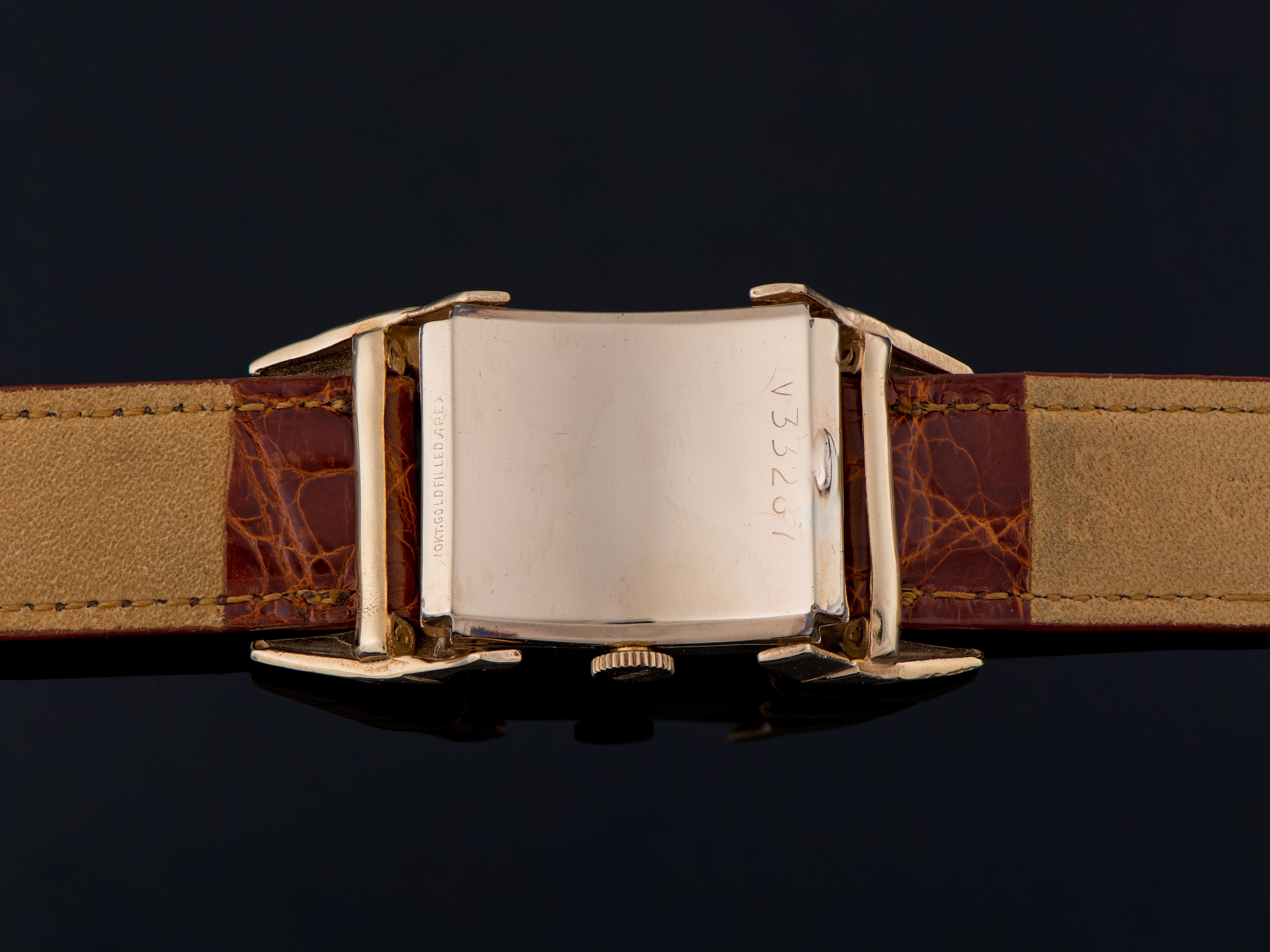 Gruen Curvex "Batwing" Driver's Black Dial Watch | Vintage