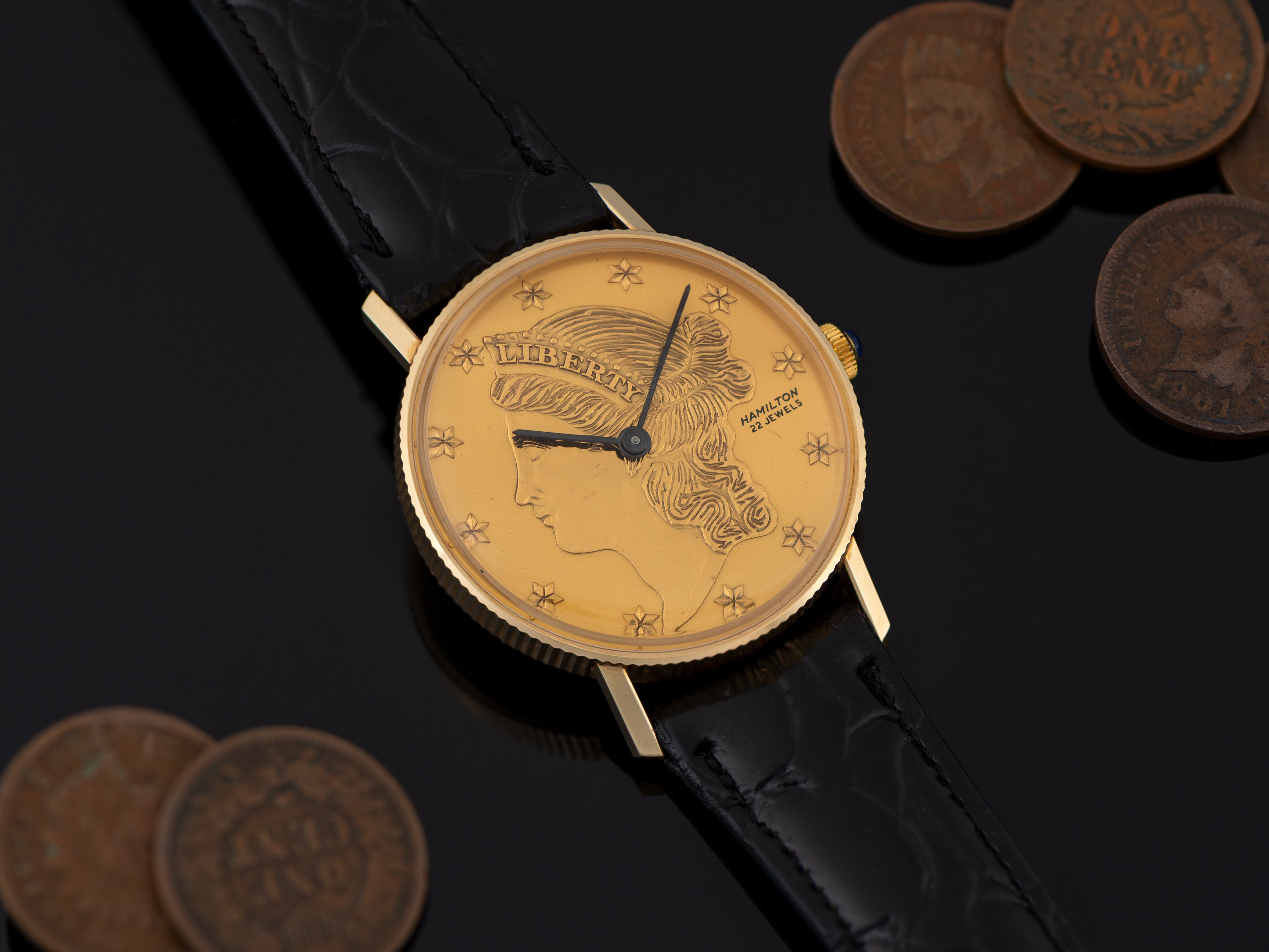 Hamilton 14K Gold Liberty Coin Watch | Unwind In Time