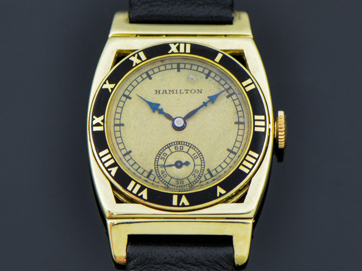 Hamilton Piping Rock 14K Yellow Gold With Unique Dial