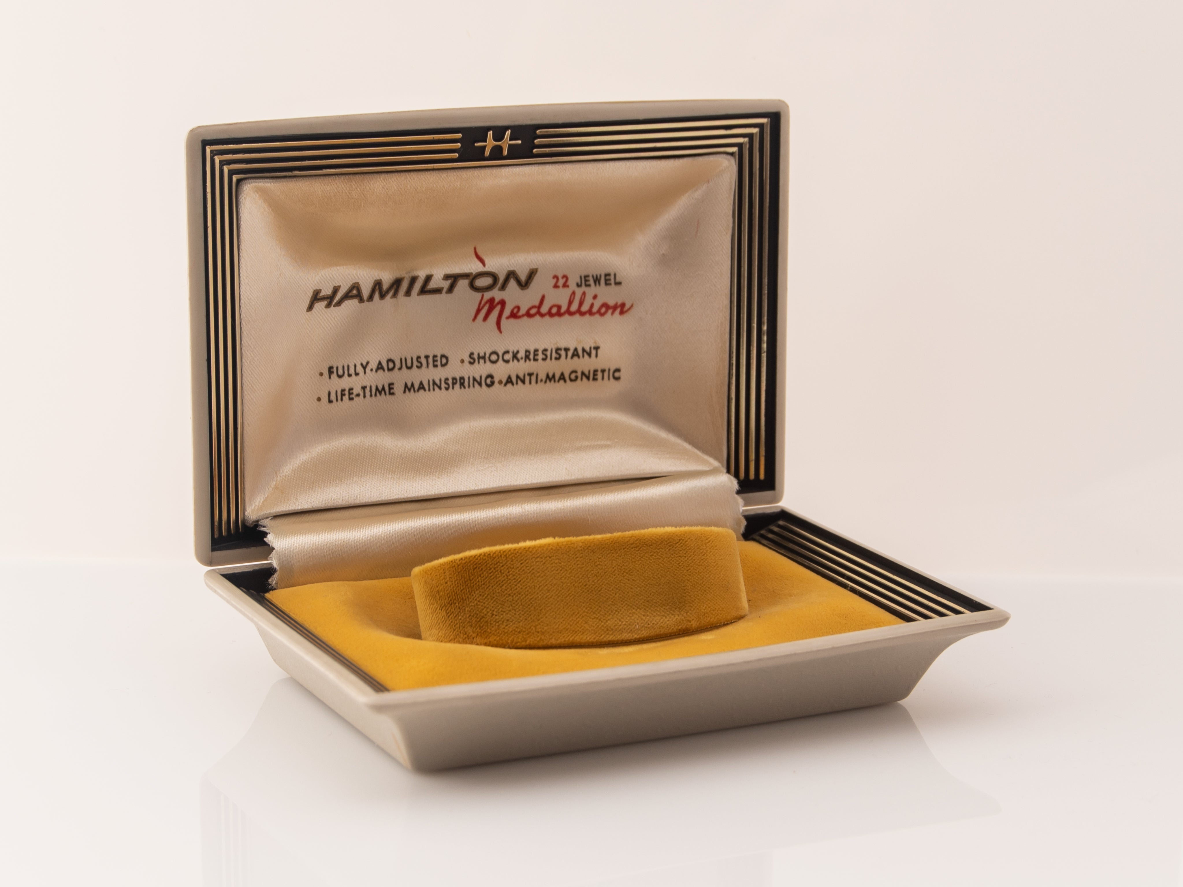 Hamilton Clamshell Watch Box for Medallion 22 Jewel Watch