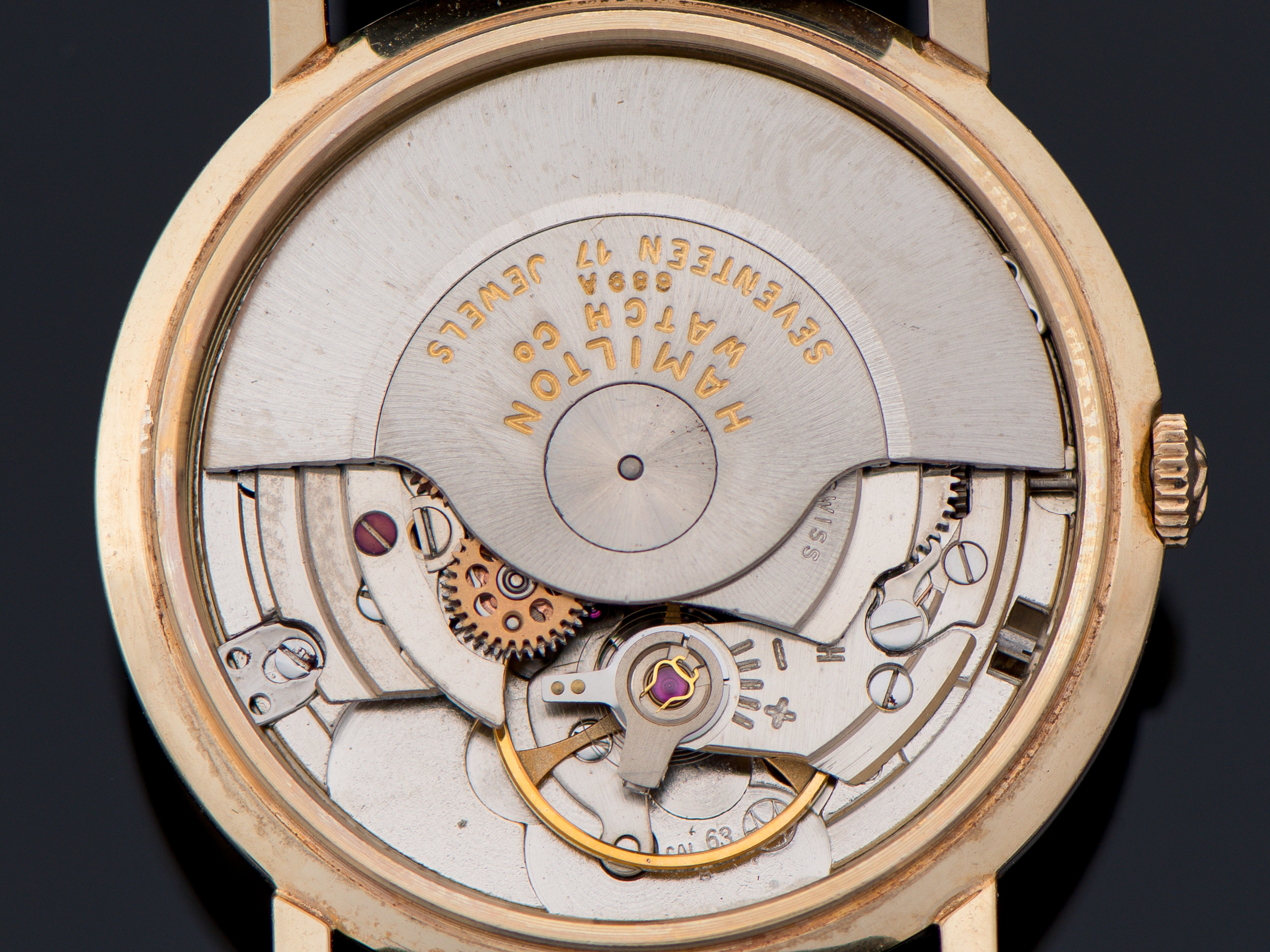 Hamilton Accumatic A-201 Watch 14K Yellow Gold "Pumpkin"