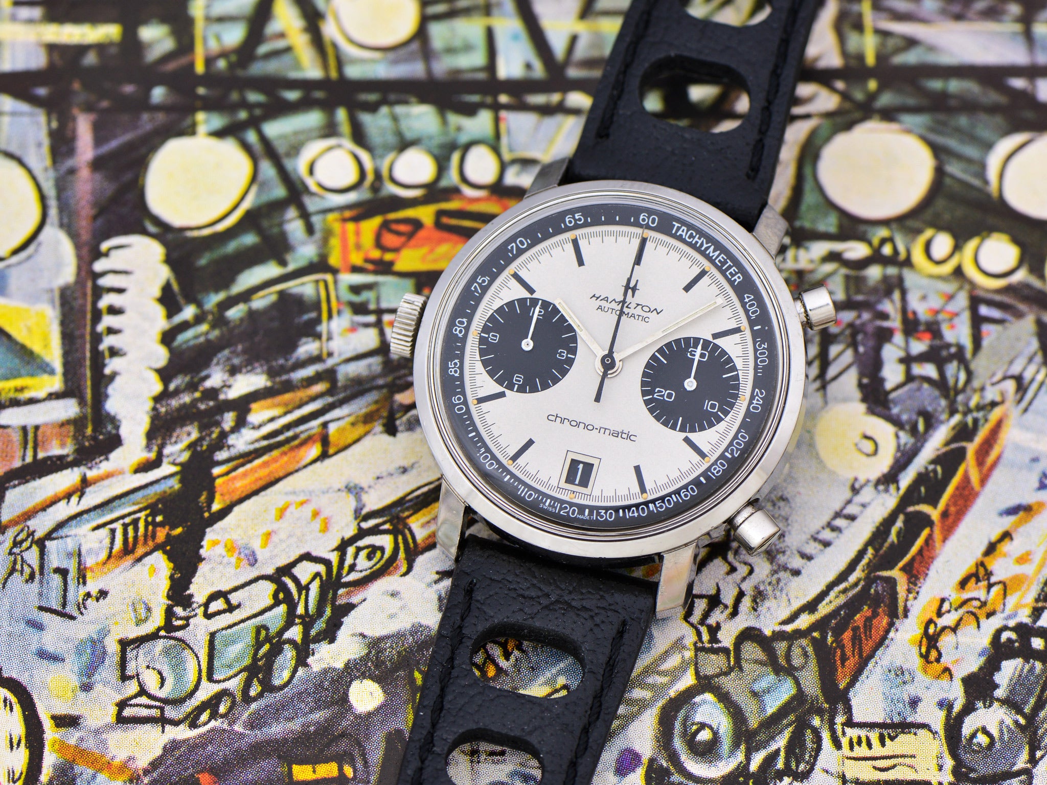 Hamilton Chrono-Matic "A" Caliber 11 Automatic Panda Watch | Unwind In Time