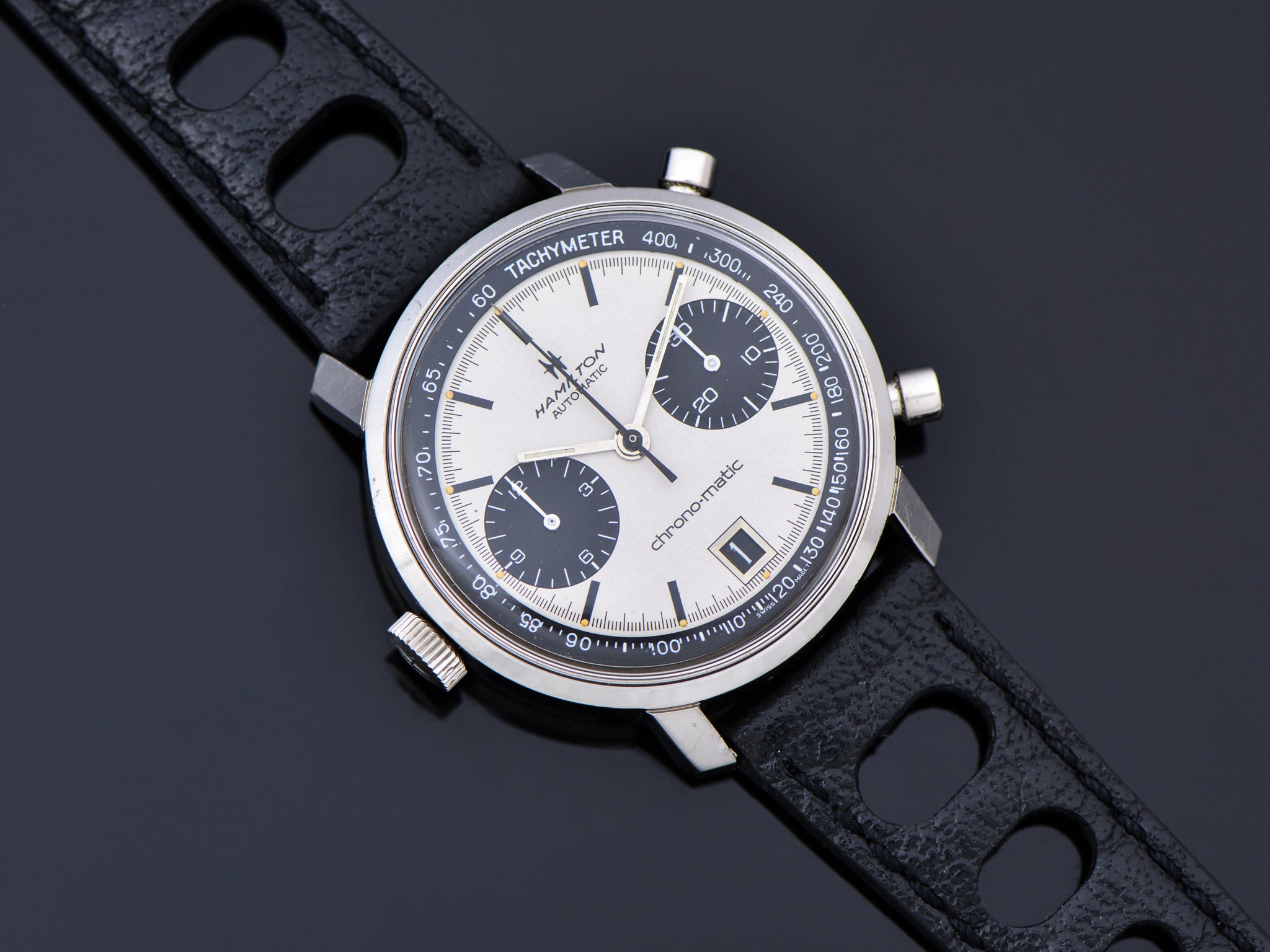 Hamilton Chrono-Matic "A" Caliber 11 Automatic Panda Watch | Unwind In Time