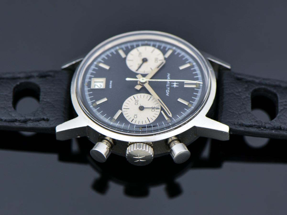 Hamilton Watch | Chronograph Reverse Panda Valjoux 7732 | Unwind In Time