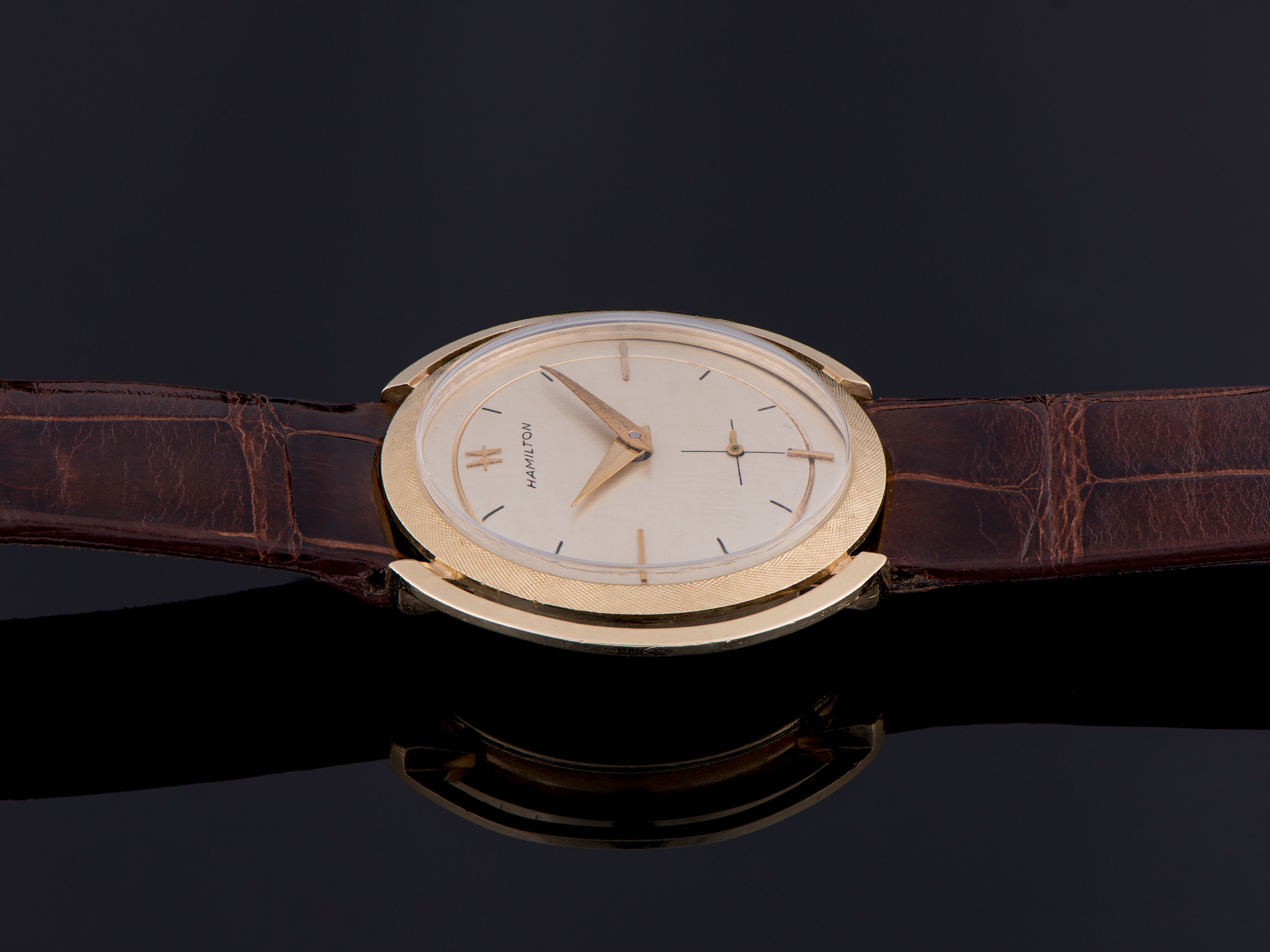 Hamilton Doublet 14K Yellow Gold Watch