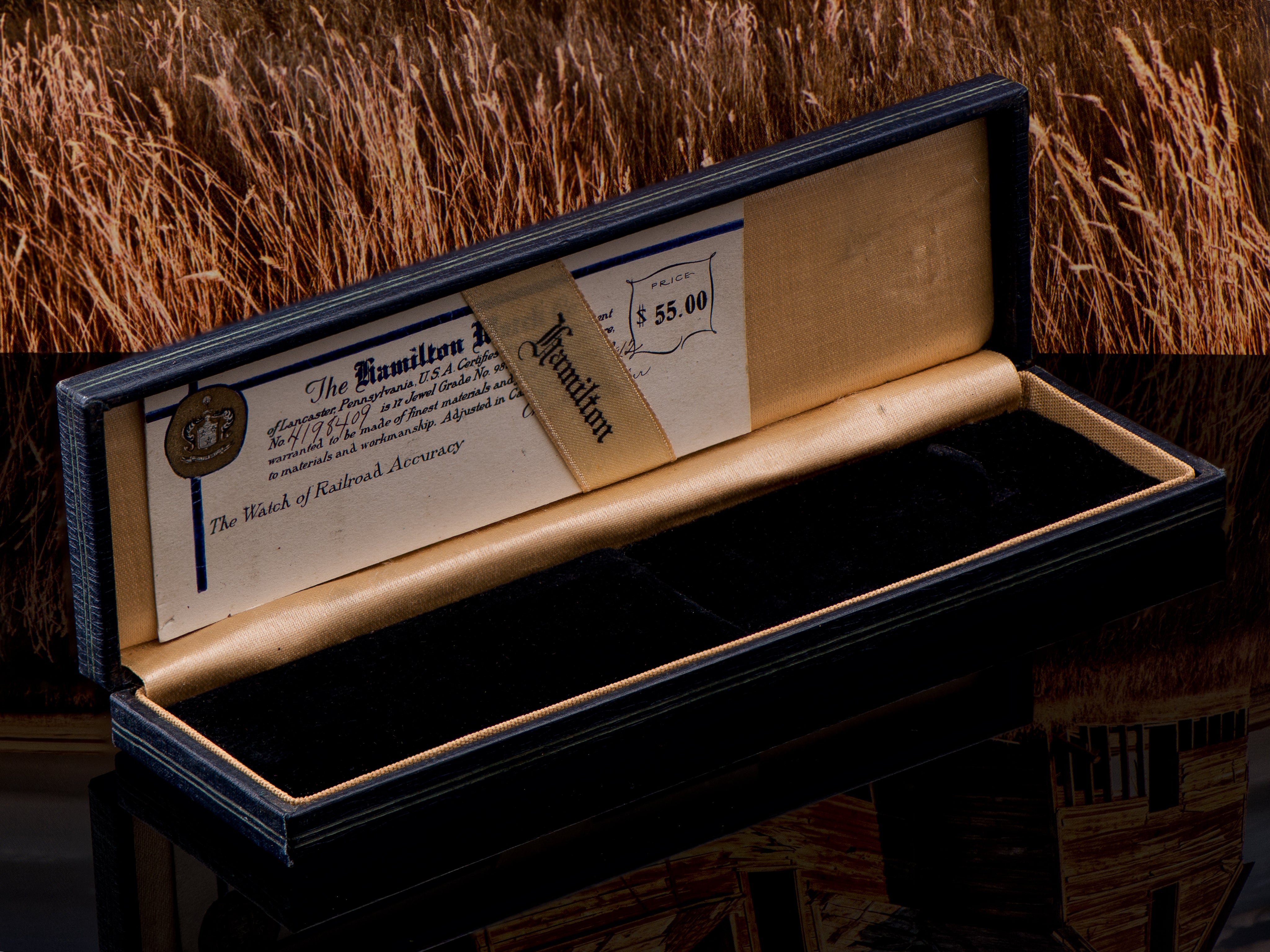 Hamilton Clamshell Watch Box for Medallion 22 Jewel Watch