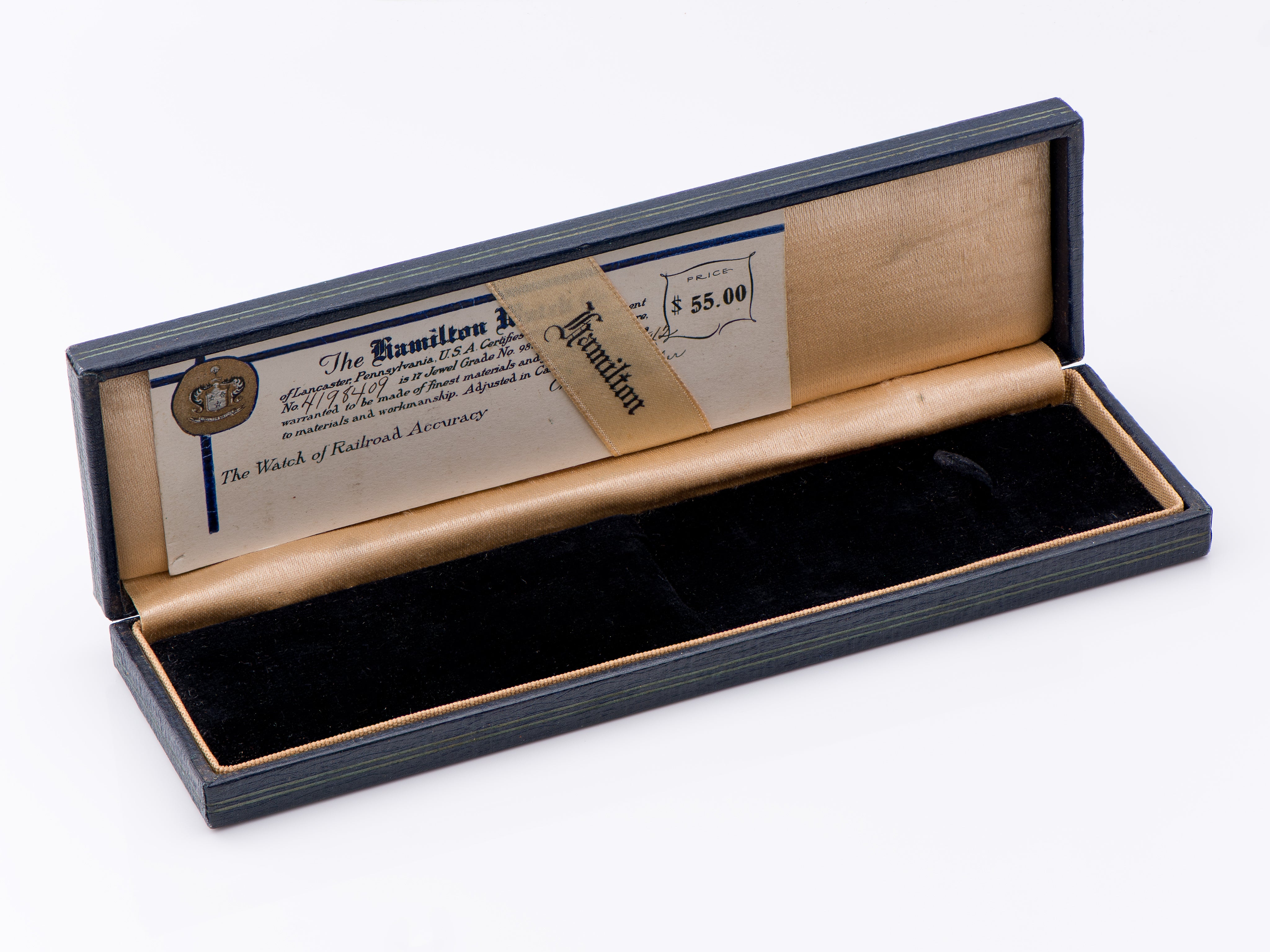 Hamilton Clamshell Watch Box for Medallion 22 Jewel Watch