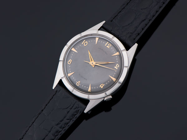 Hamilton Electric Converta IV Watch Original Finish Gray Dial