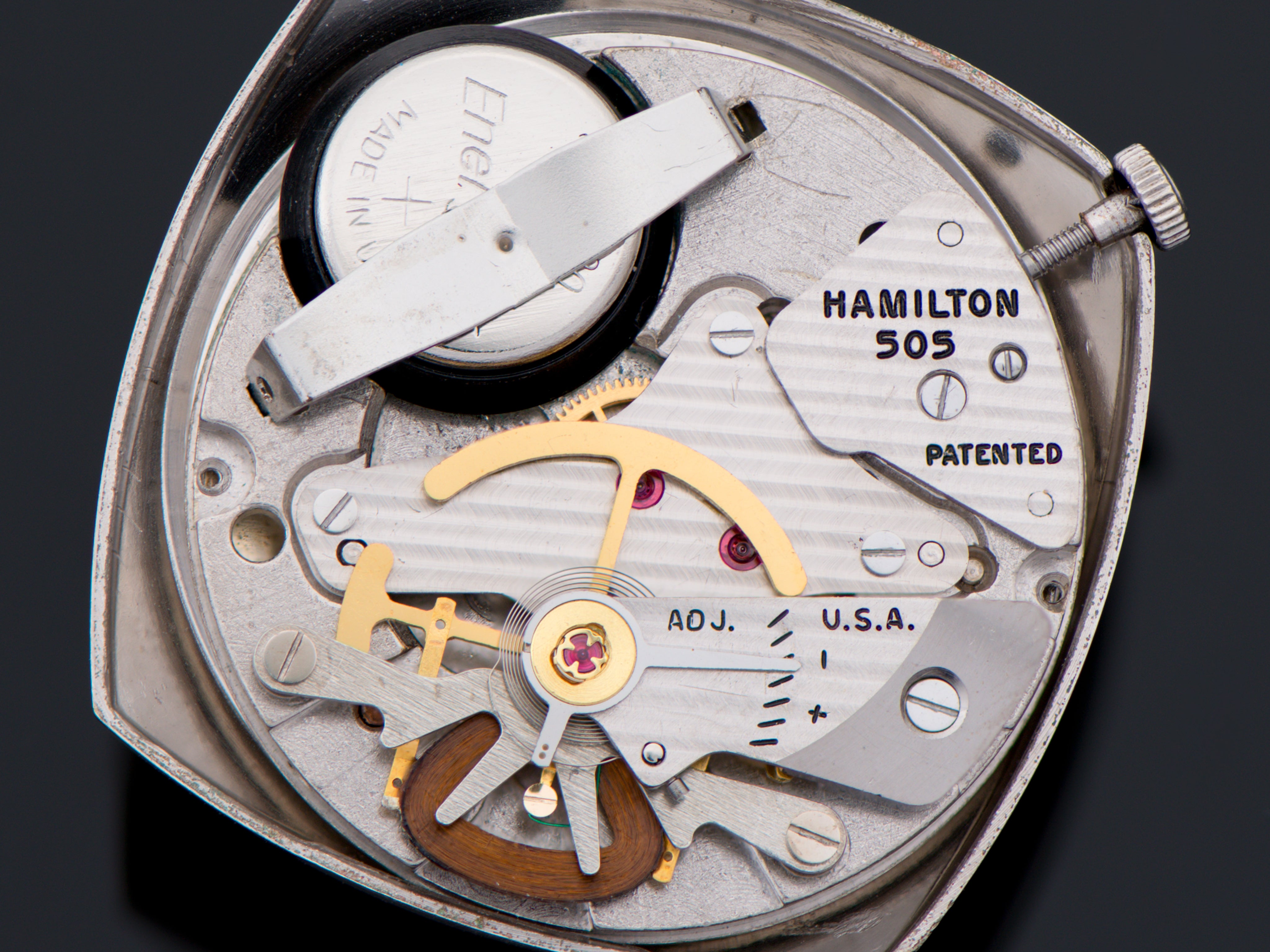 Hamilton Electric Gemini White Gold Filled Watch