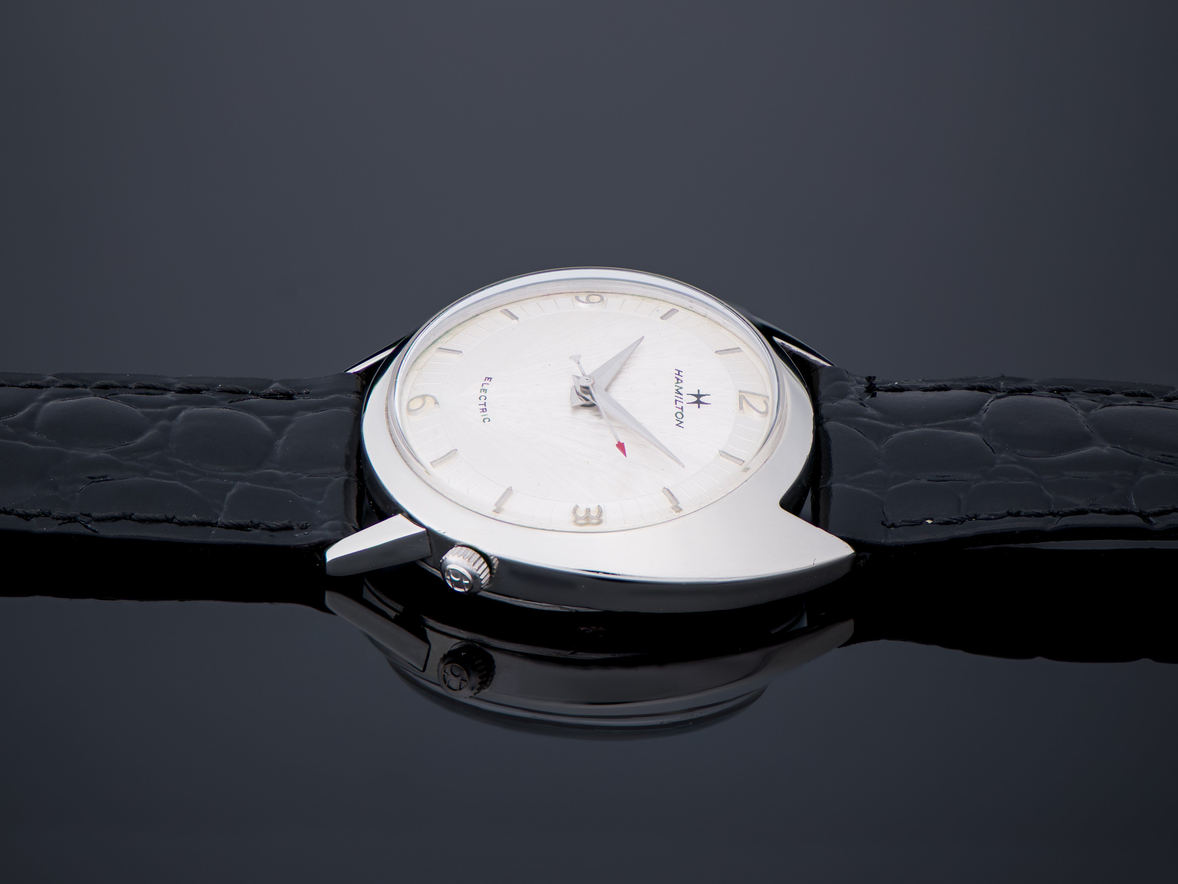 Hamilton Electric Saturn White Gold Filled Original Silver Dial Watch