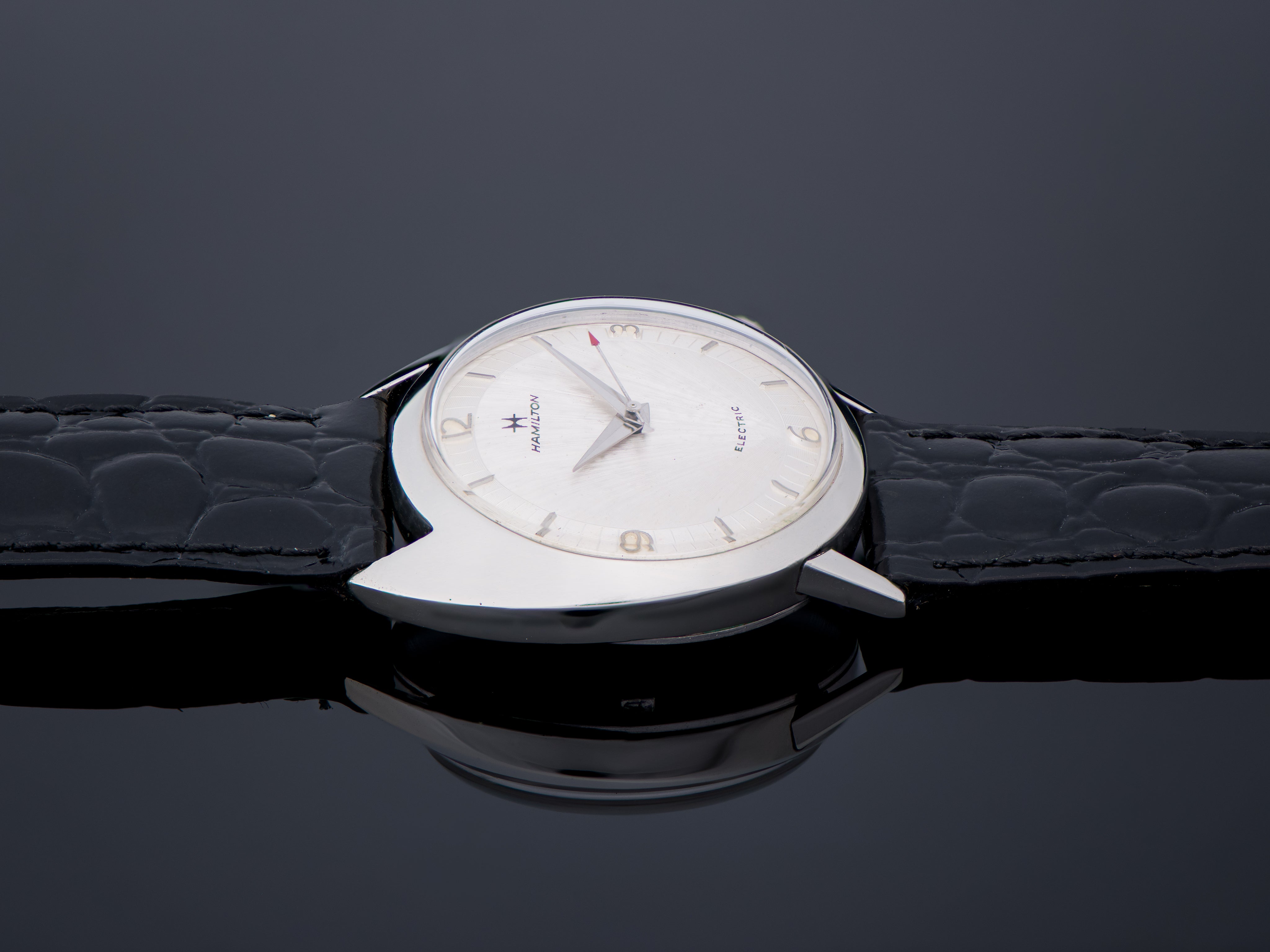 Hamilton Electric Saturn White Gold Filled Original Silver Dial Watch